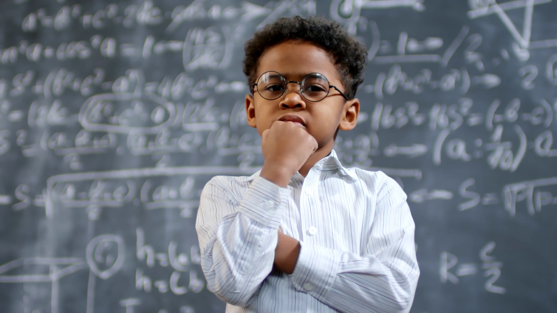 Young Child Prodigy Contemplating Complex Stock Footage SBV-334523115 ...