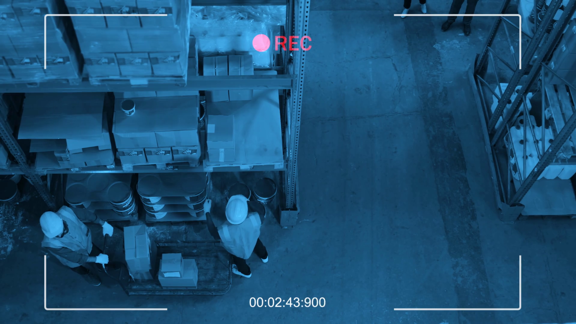 Top View Security Camera Shot Of Four Stock Footage SBV-347760668 ...