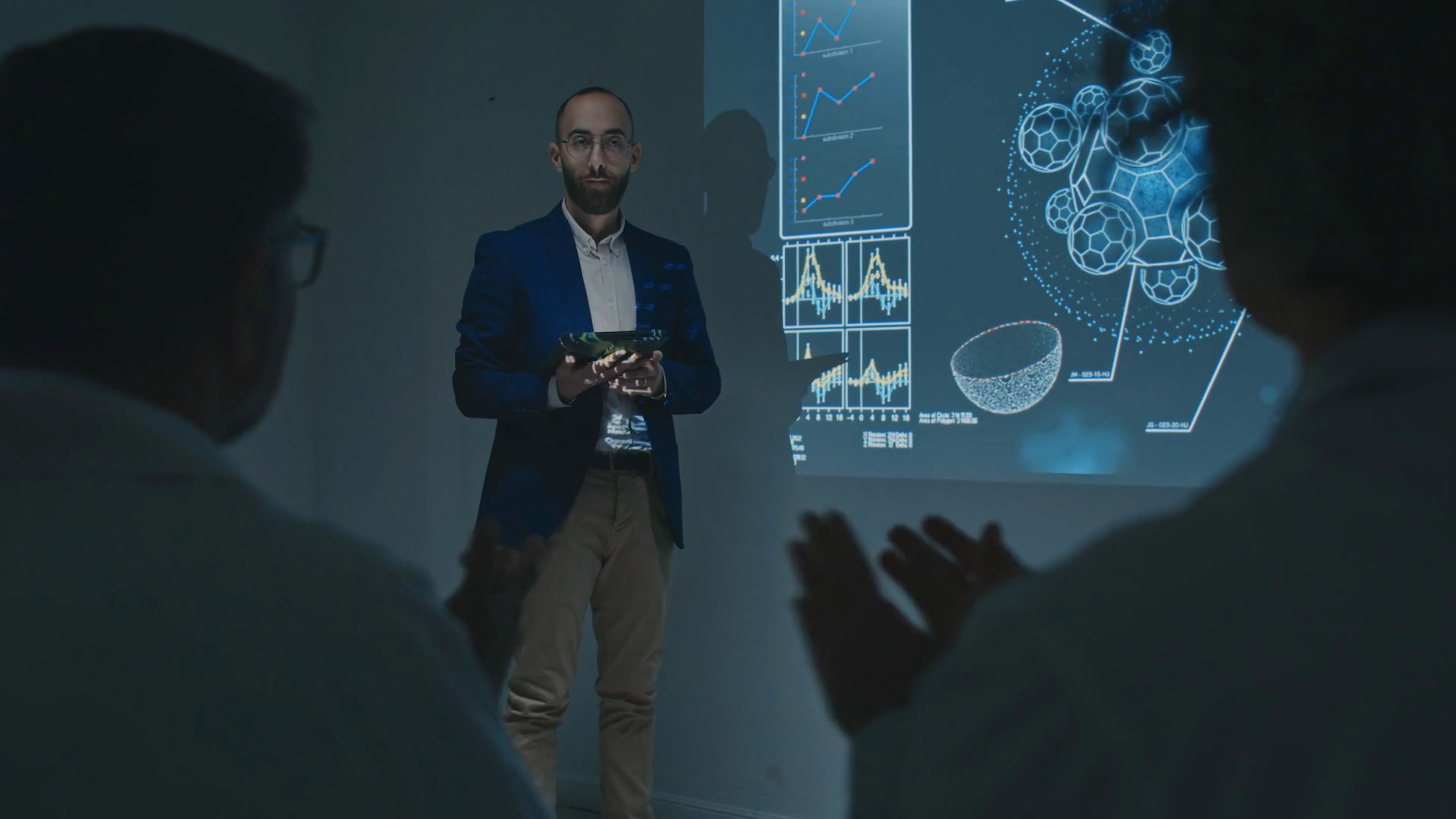Full Shot Of Middle Eastern Male Research Stock Footage SBV-348938100 ...