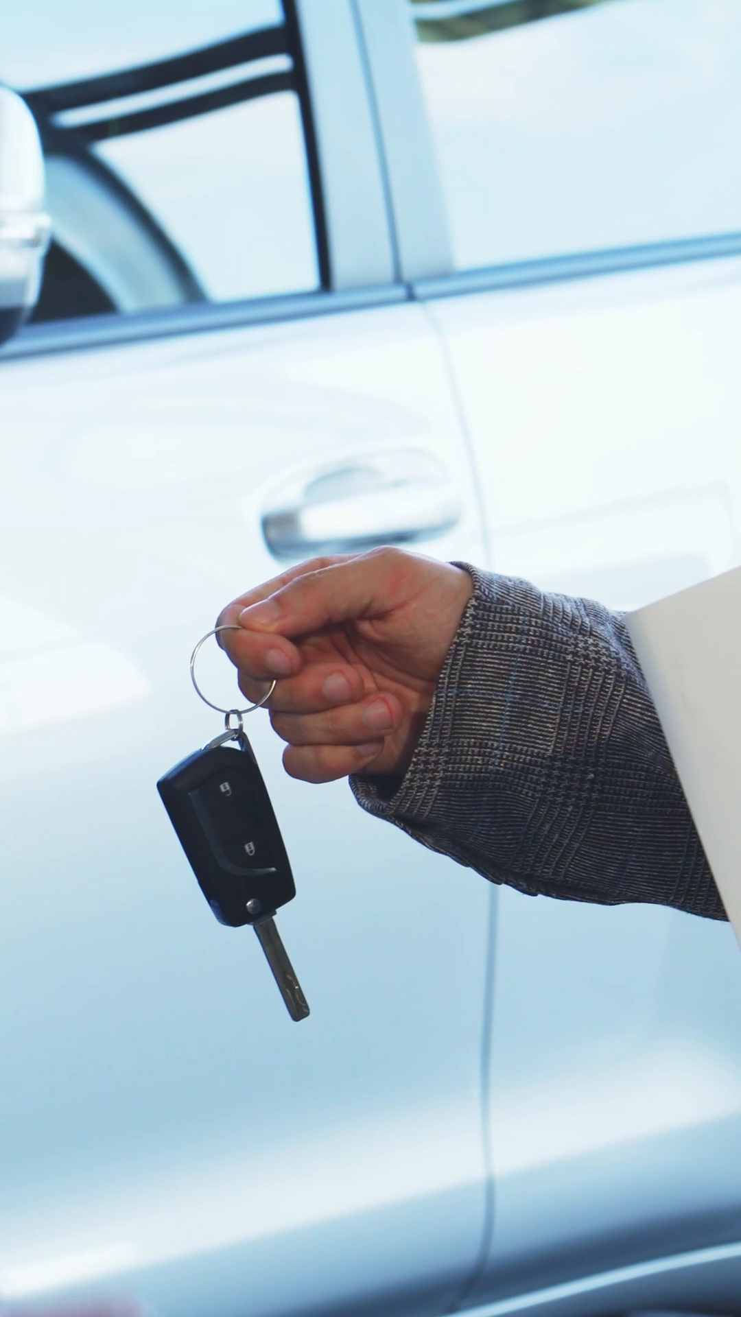 Exciting Key Handover At Car Dealership Stock Footage SBV-353091368 ...