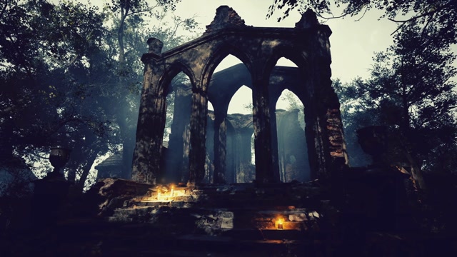 Ruined Cathedral Rubble Archival Stock Footage: Royalty-Free Video ...
