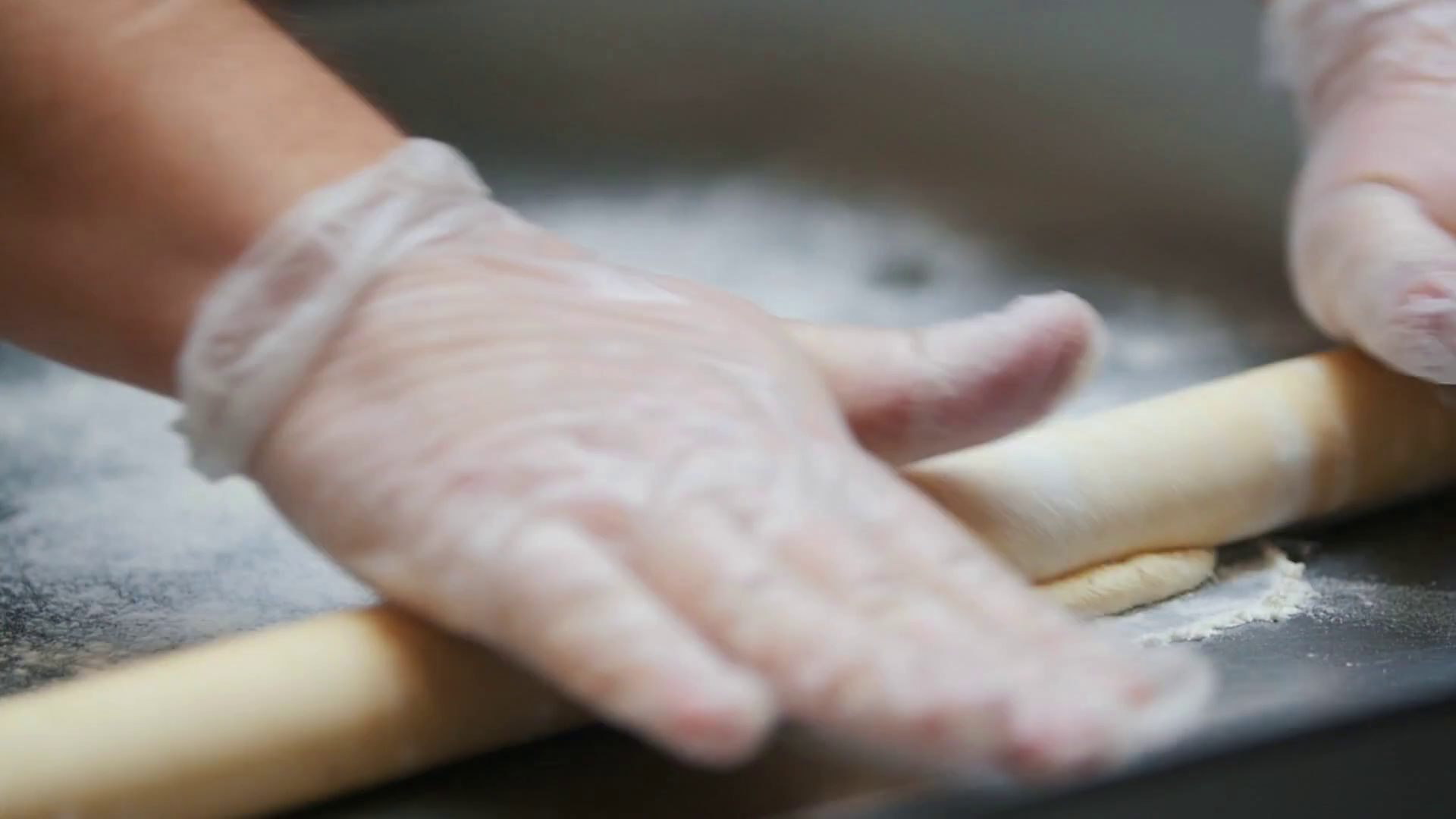Restaurant Kitchen - Man Making Dough - Stock Footage SBV-338006720 ...