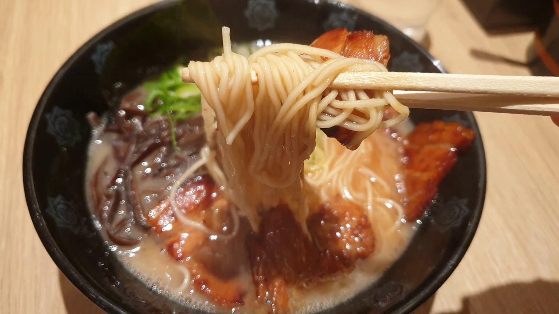 Chopsticks Eating Japanese Tonkotsu Ramen Stock Footage SBV-347752348 ...