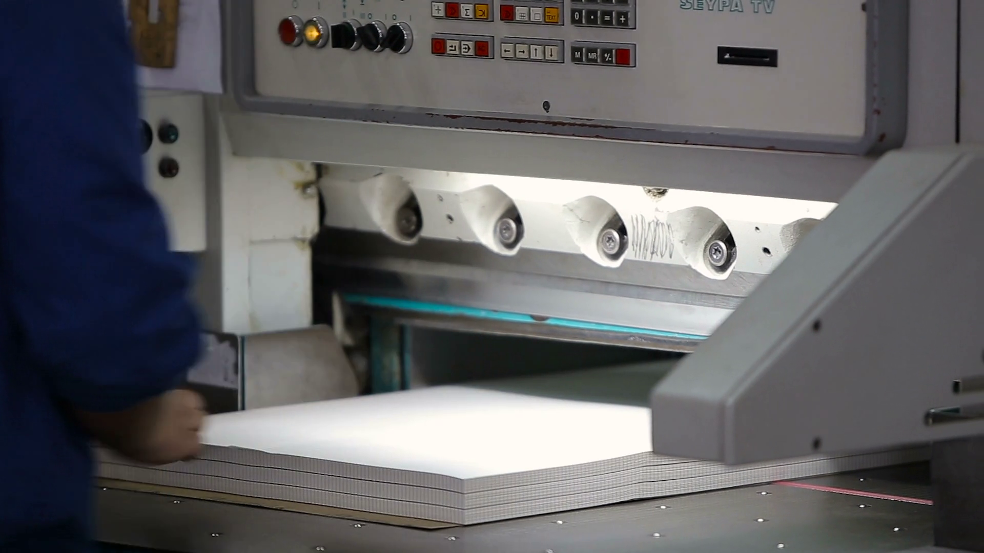 Operator Cut Sheet Of Paper Offset Print Stock Footage SBV-306022745 ...