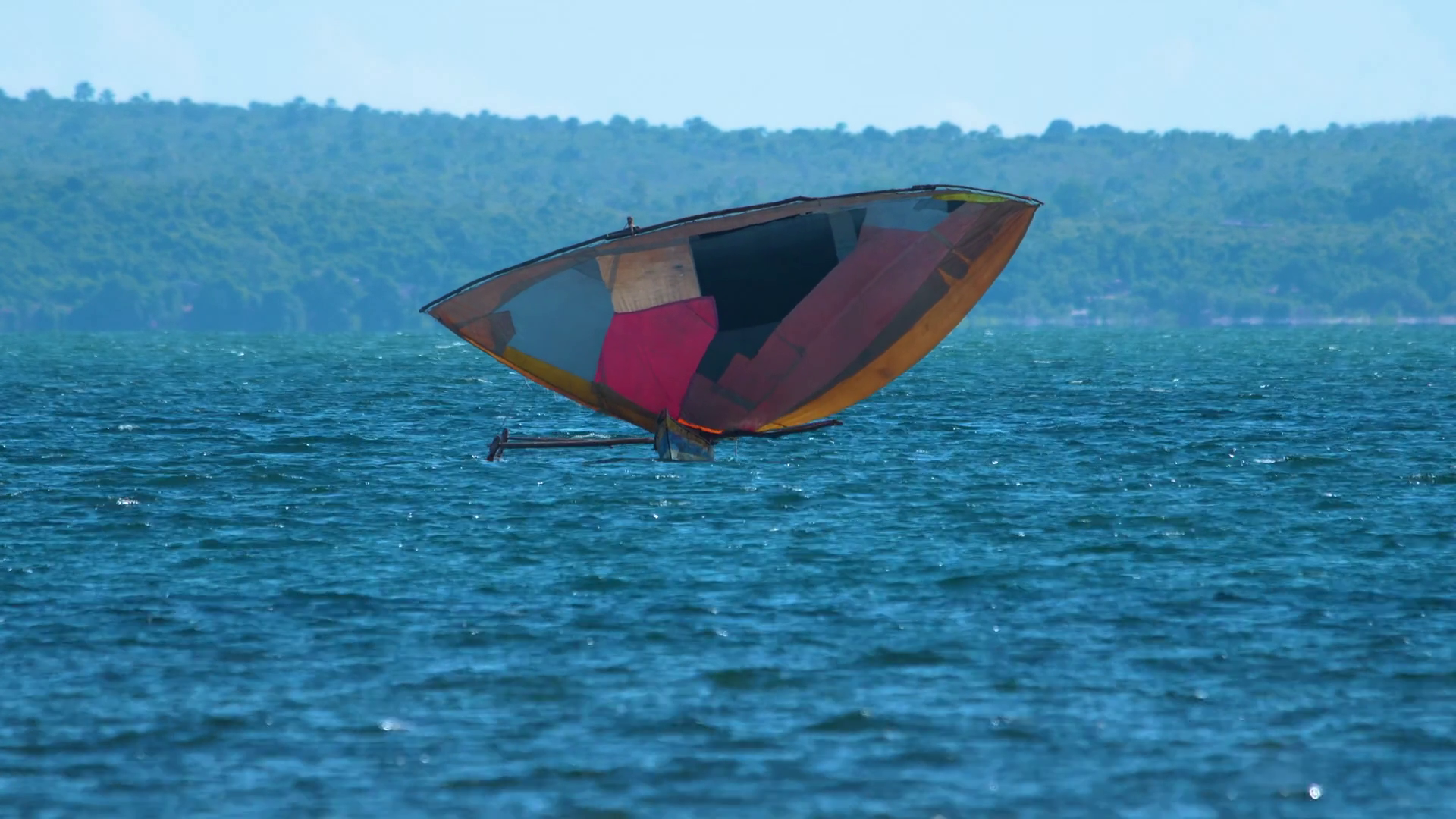 Homemade Sail On Indian Ocean Madagascar Stock Footage SBV-351935883 ...
