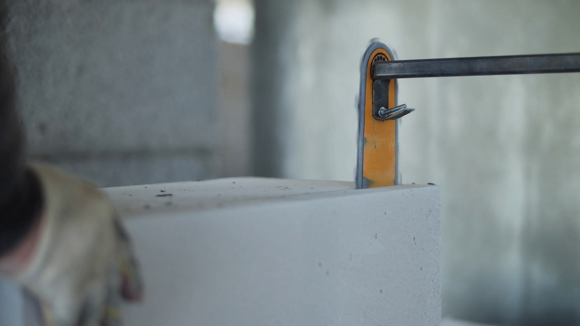Worker Using Electric Saw To Cut Aerated Stock Footage SBV-353225904 ...