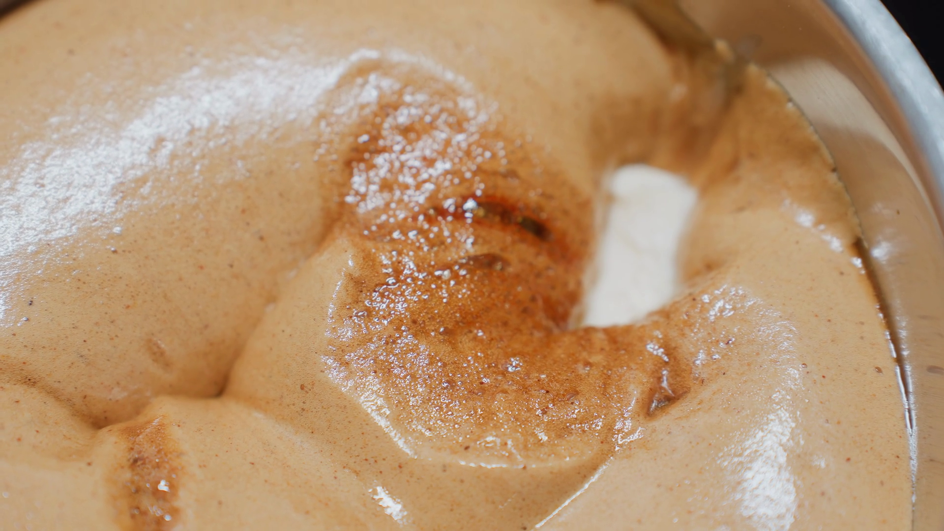 Close-up Of Creamy Brown Food With Melting Stock Footage SBV-351906061 ...