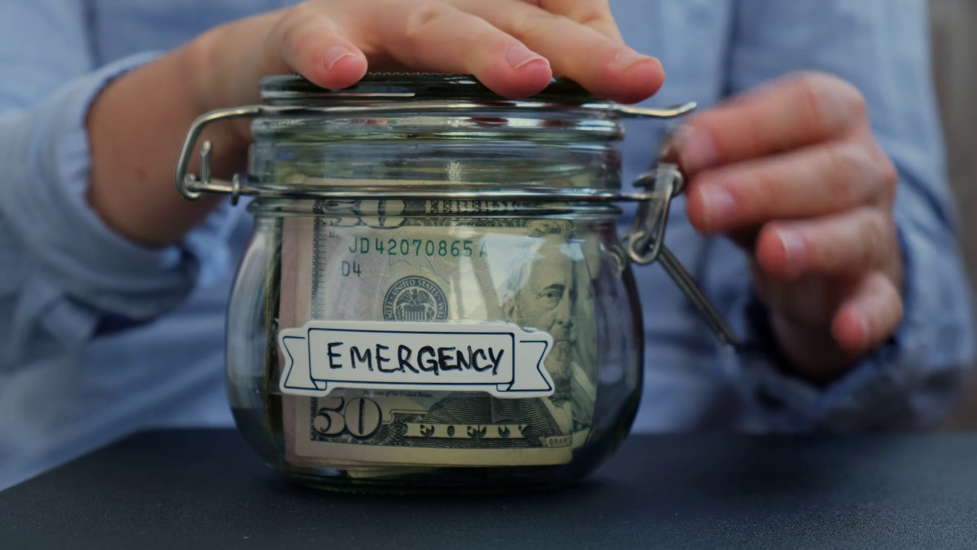 Female Hands Add Money To Saving Money In Stock Footage SBV-349003531 ...