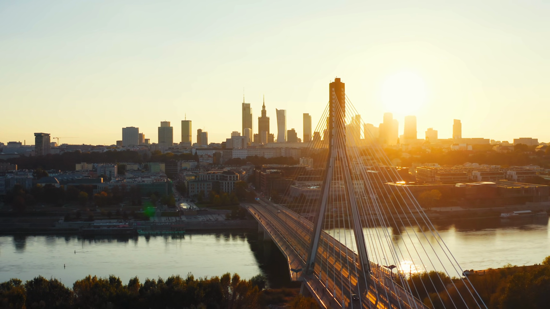 Establishing Aerial Shot Suspension Bridge Stock Footage SBV-353903394 ...