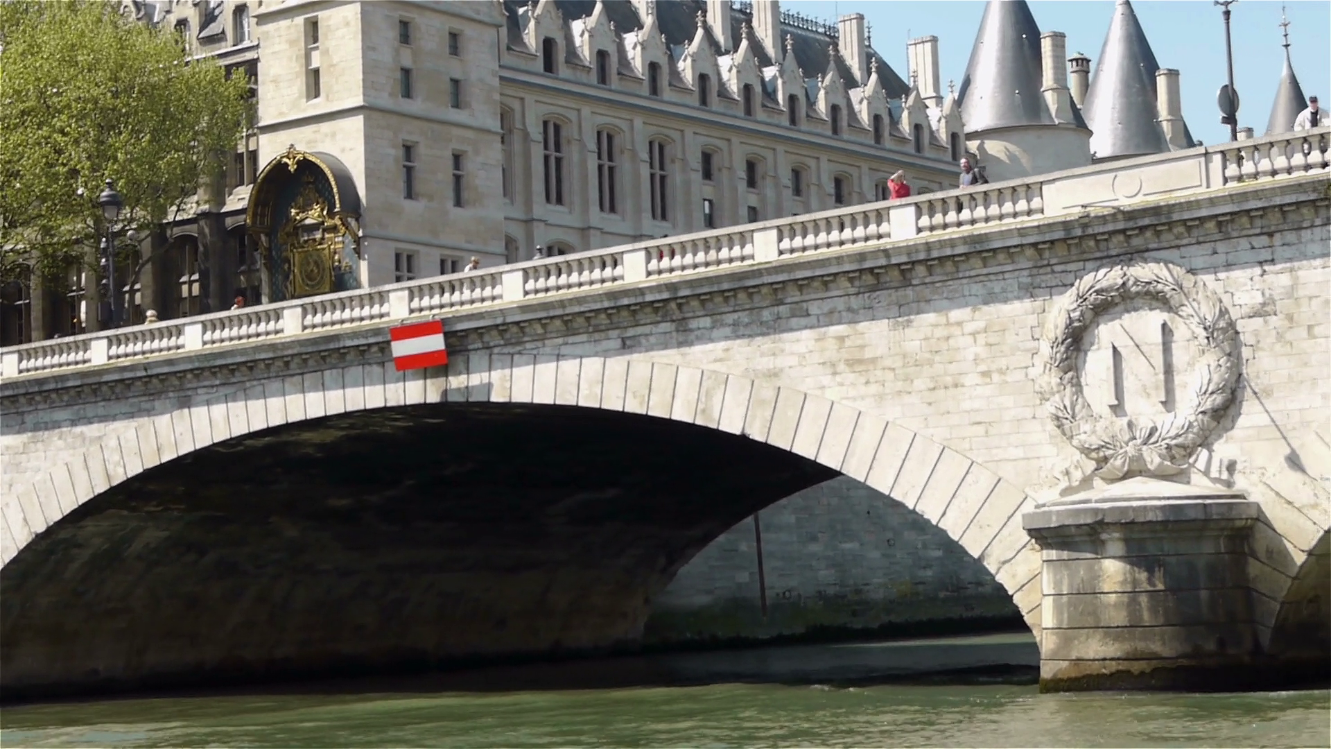 Napoleon Bridge Over River Seine Paris France Stock Footage SBV ...