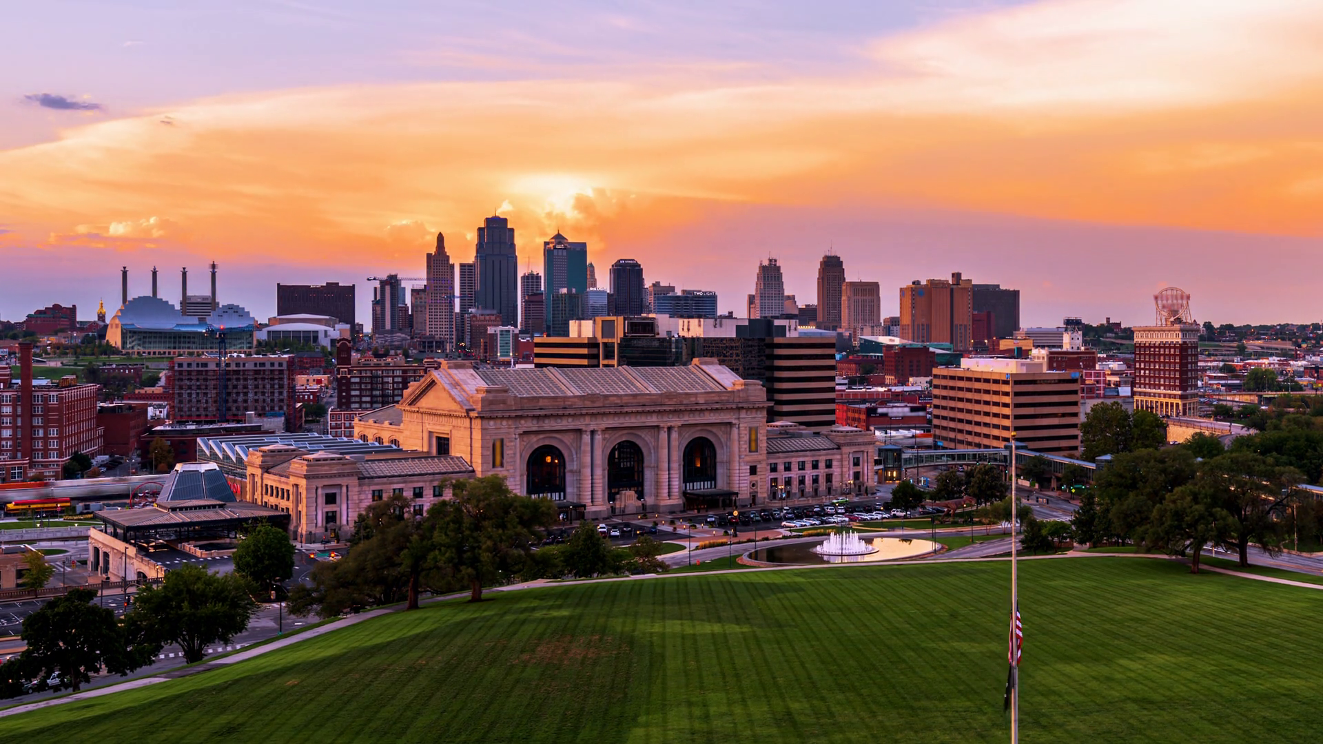 Kansas City Missouri Usa Downtown Cityscape Stock Footage SBV-348737907 ...