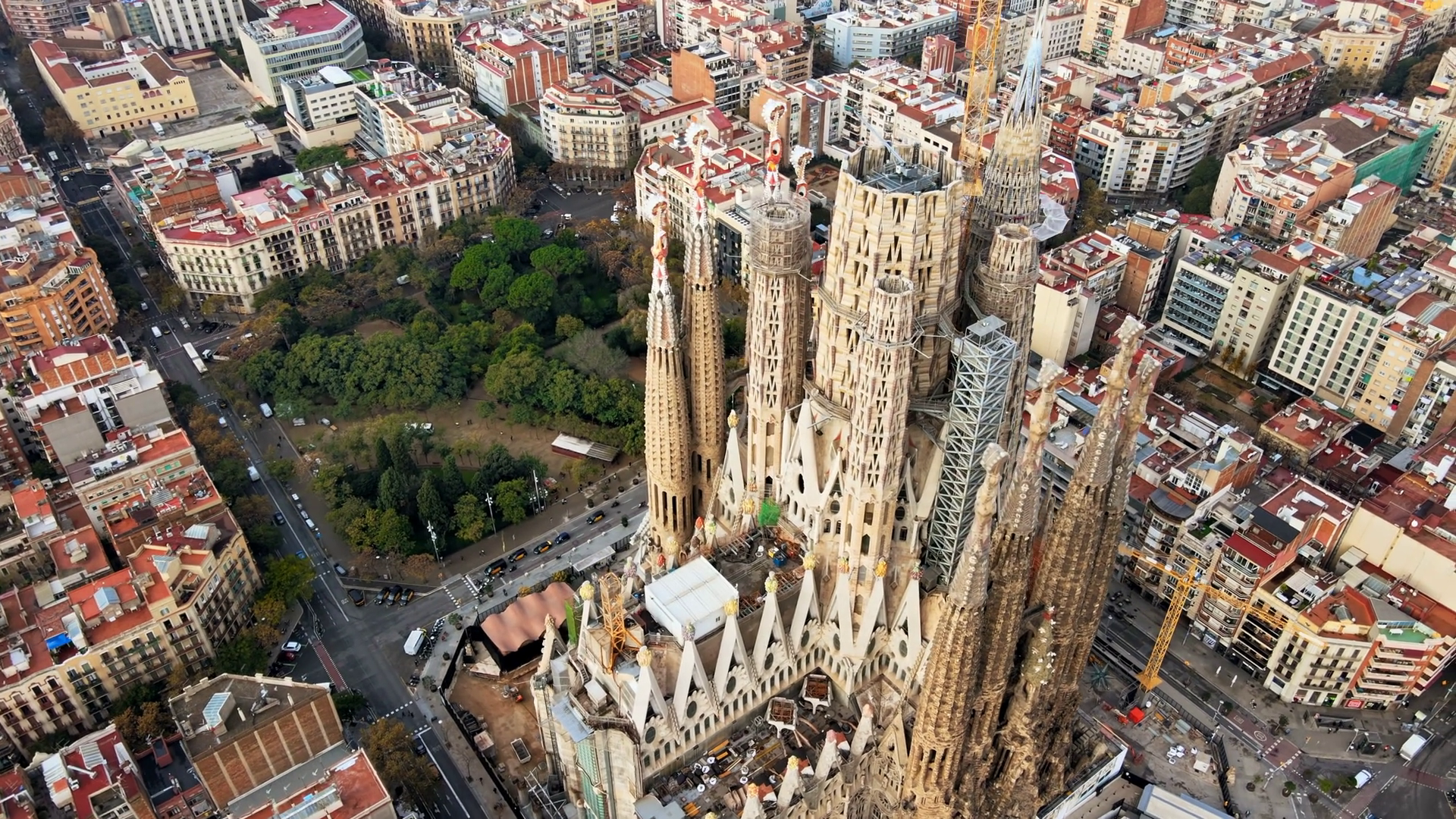 Aerial Drone View Of Barcelona Spain Blocks Stock Footage SBV-352498511 ...