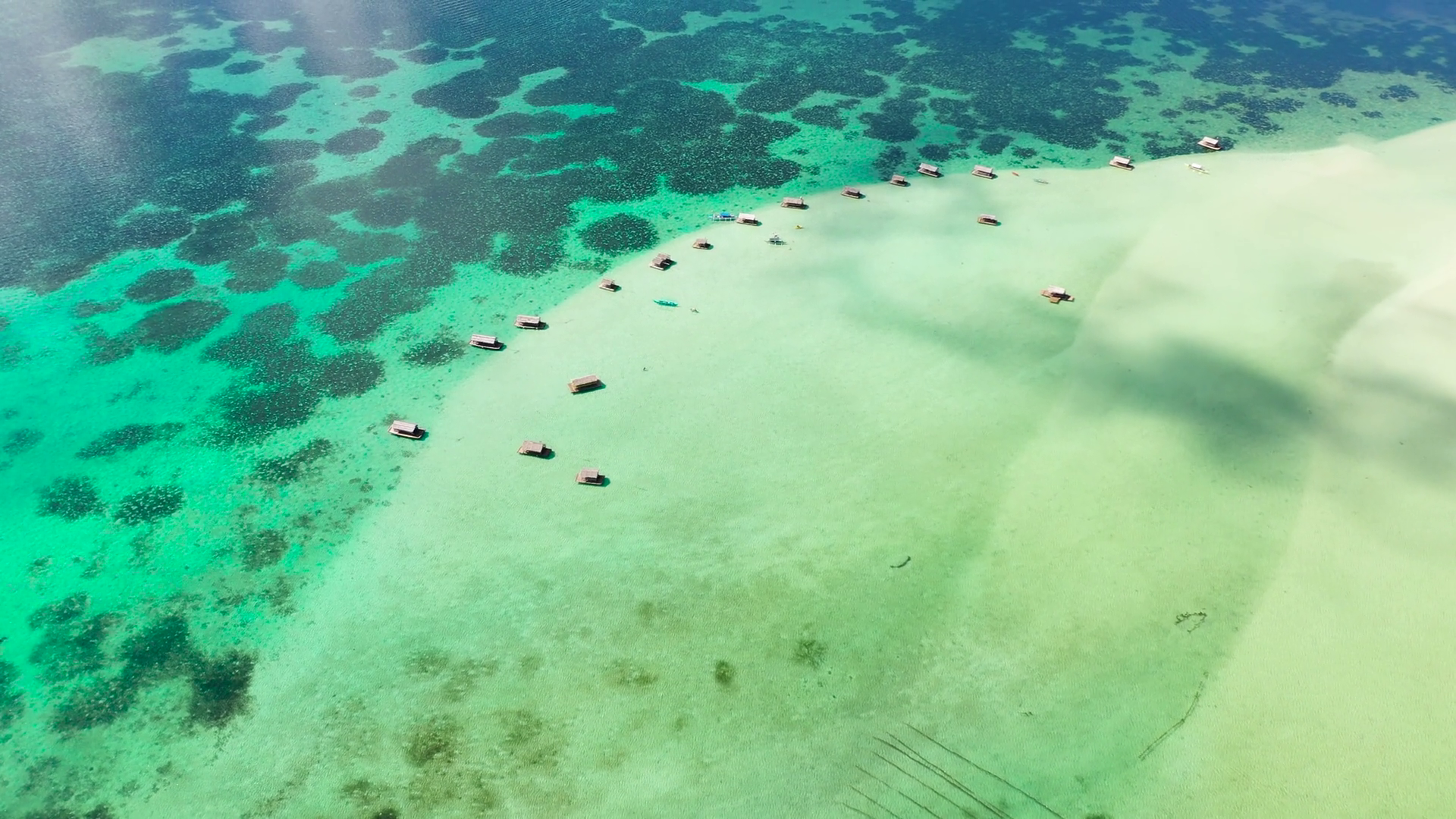 Manlawi Sandbar With Floating Cottages In Stock Footage SBV-351942851 ...