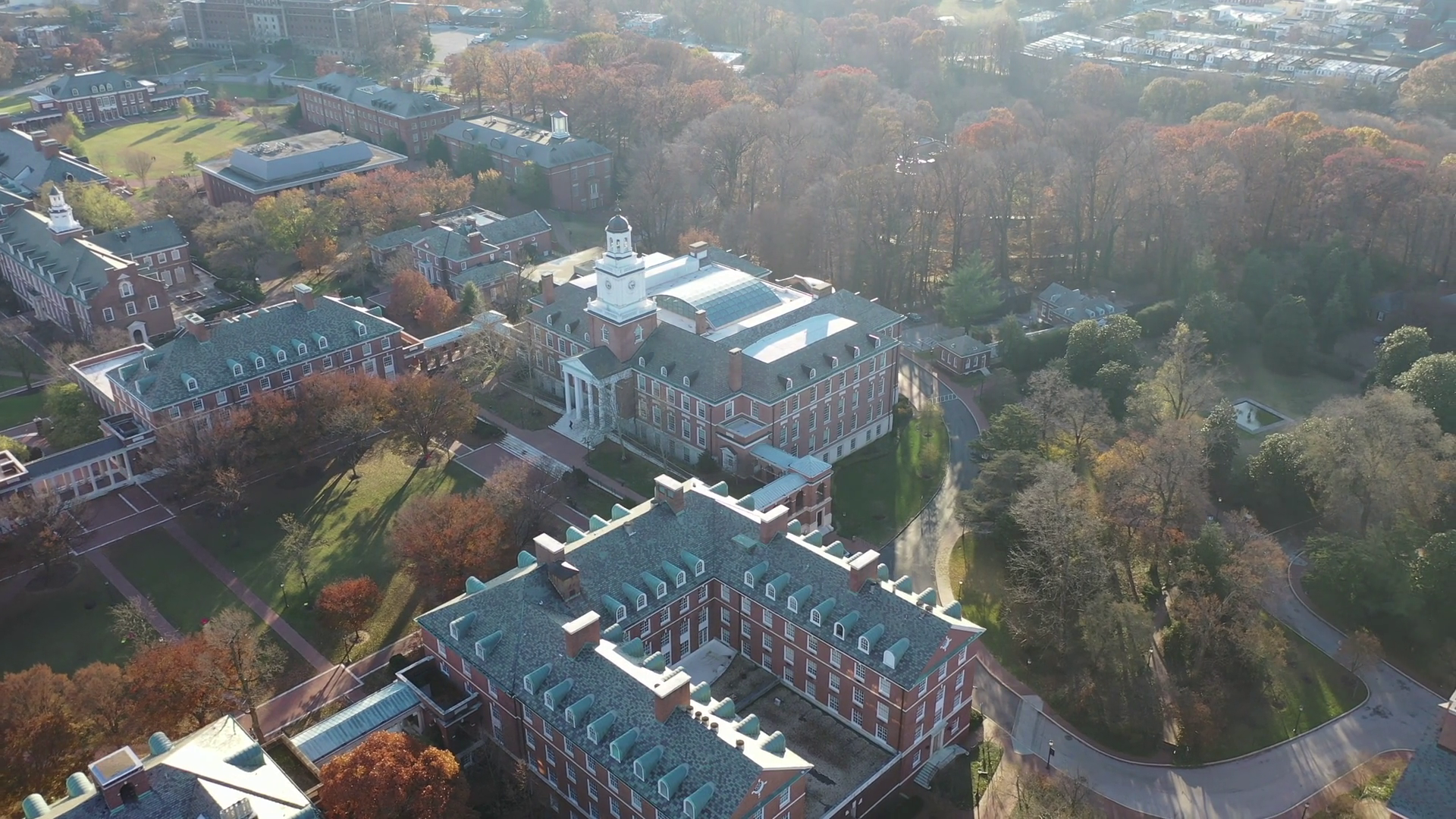 John Hopkins University Aeral 2018 203 Stock Footage SBV-349303746 ...