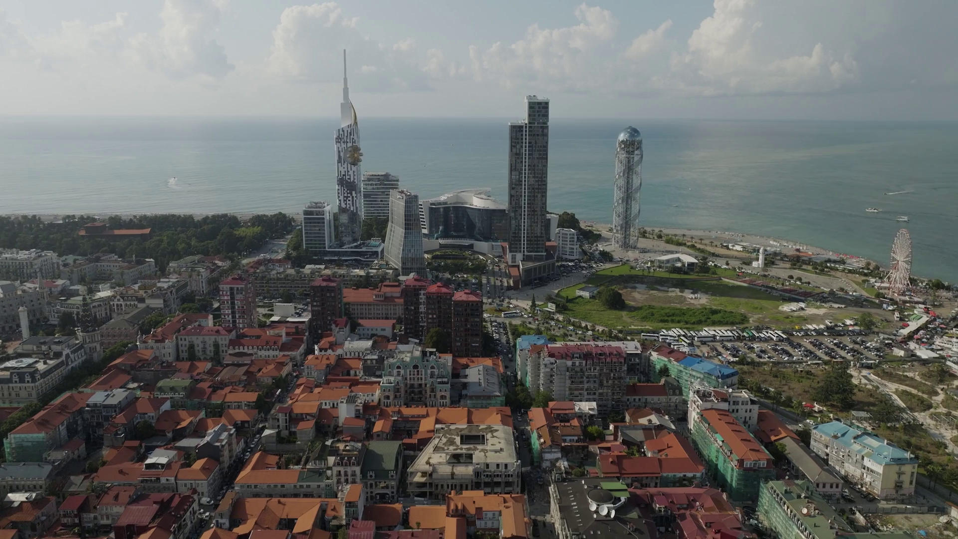 Aerial View Of Alphabet Tower Skyline Stock Footage SBV-352736200 ...
