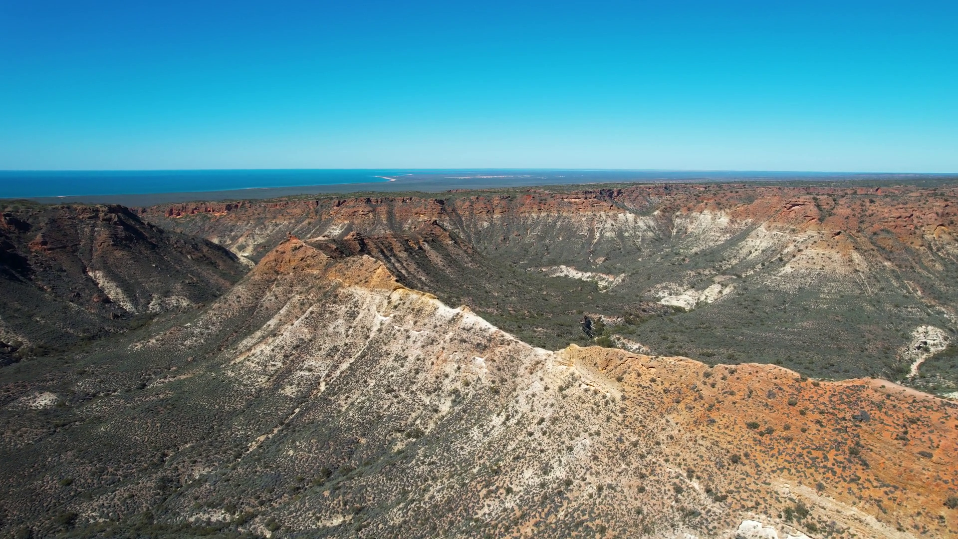 Aerial View Of Rugged Charles Knife Canyon Stock Footage SBV-351765573 ...