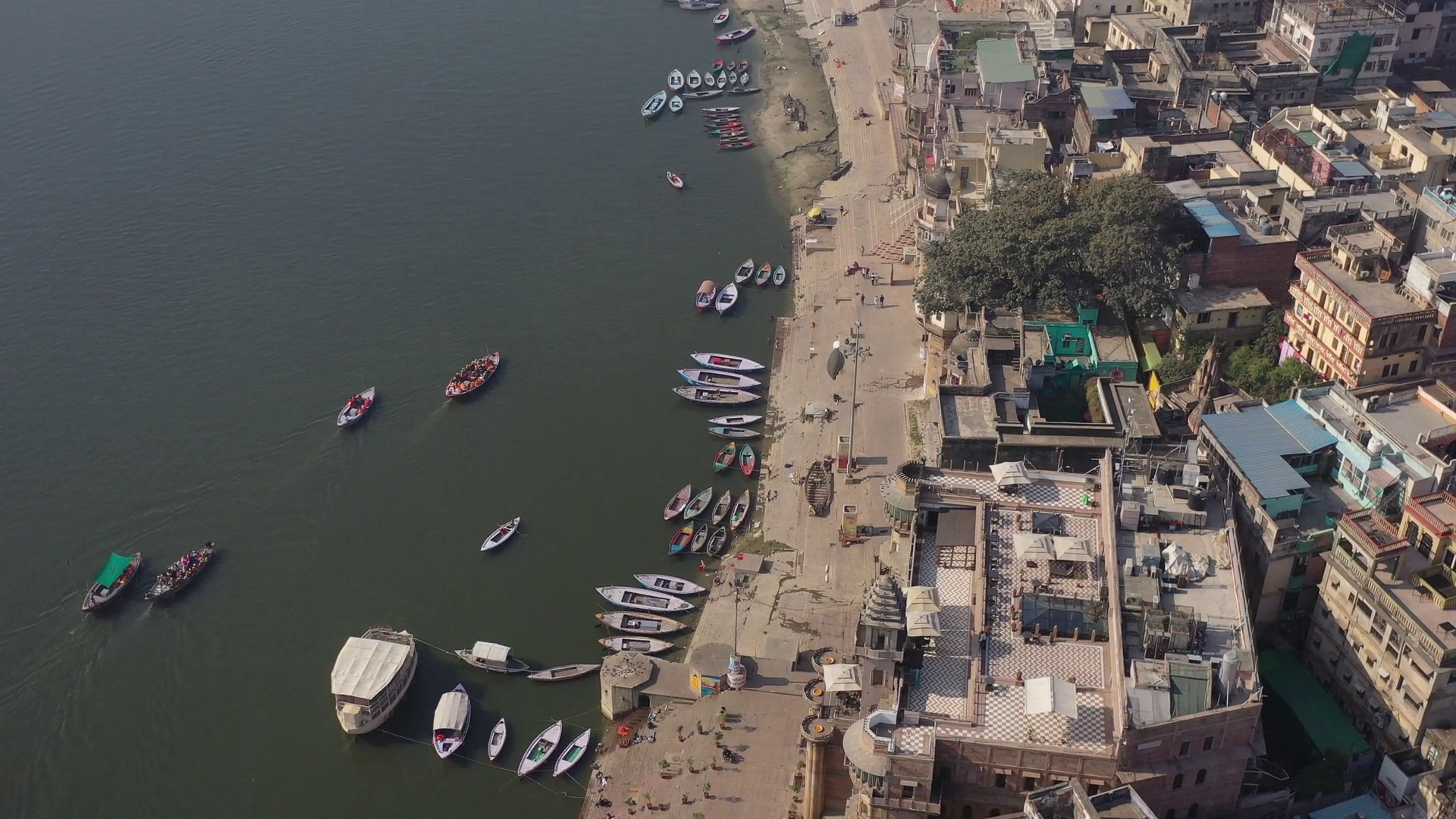 Aerial View Of Varanasi Spiritual Capital Of Stock Footage SBV ...