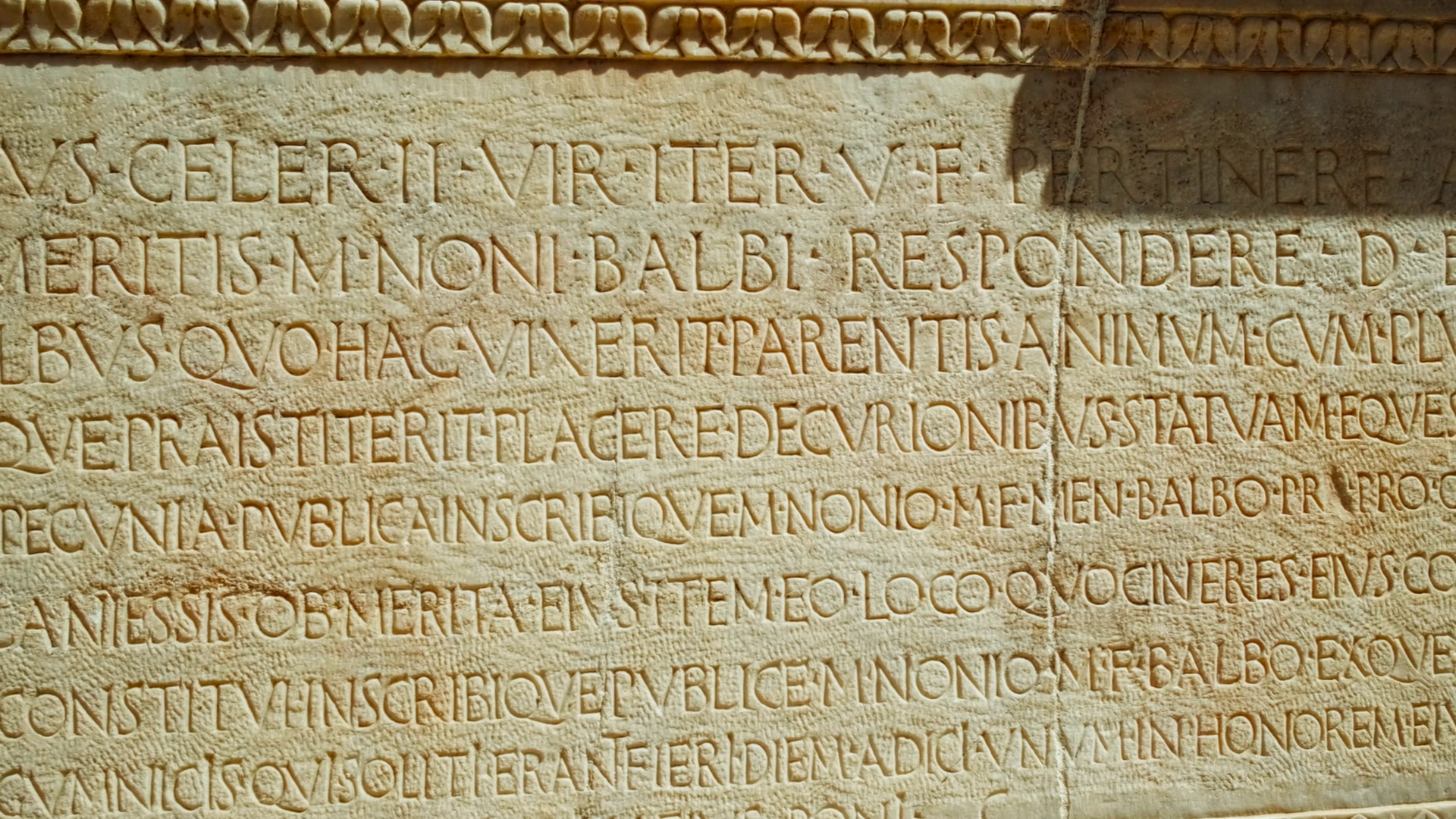 Memorial Altar Of Marcus Nonius Balbus Stock Footage SBV-352673354 ...