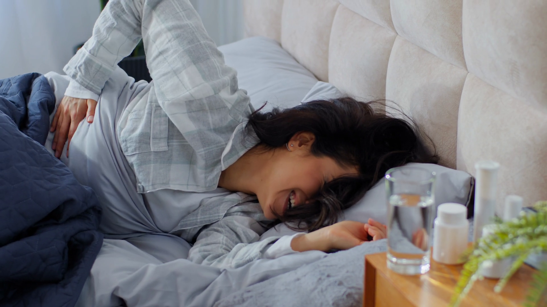 Caucasian Woman Waking Up In Morning Stock Footage SBV-353481627 ...