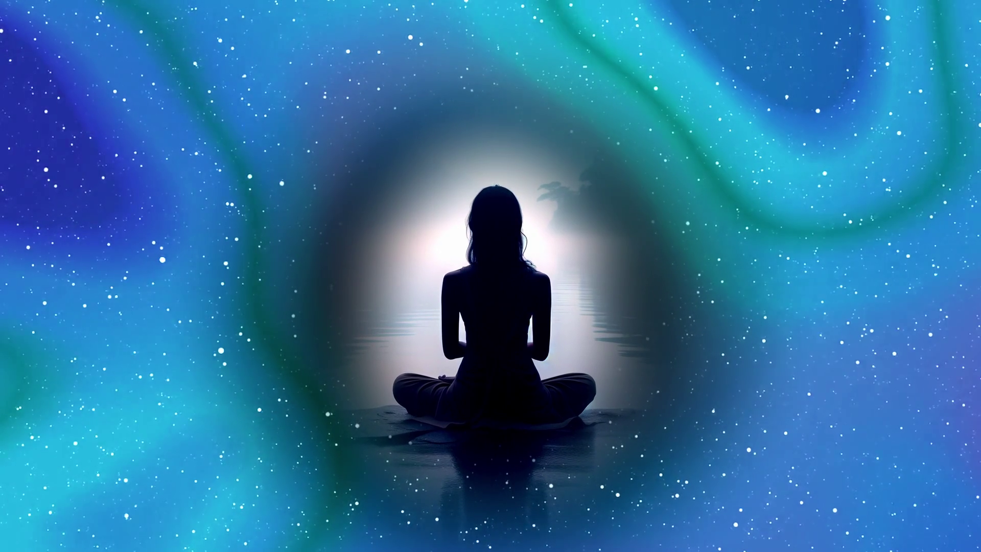Woman Floating Into Dimension Through Deep Stock Footage SBV-352203605 ...