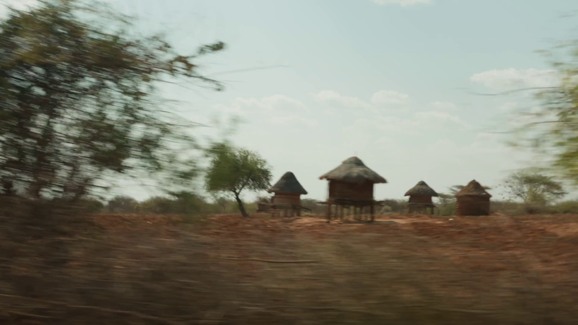 African Settlement Of Round Huts Domus On Stock Footage SBV-349125558 ...