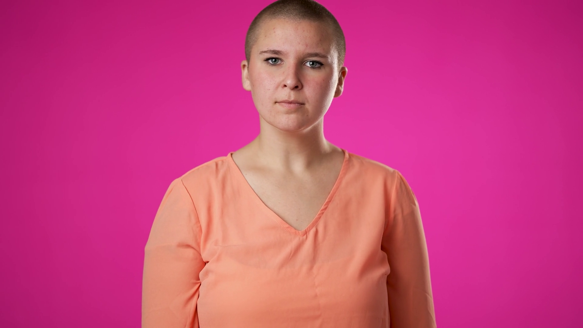 Portrait Of Gender Fluid Woman 20s Angry Stock Footage SBV-353350683 ...