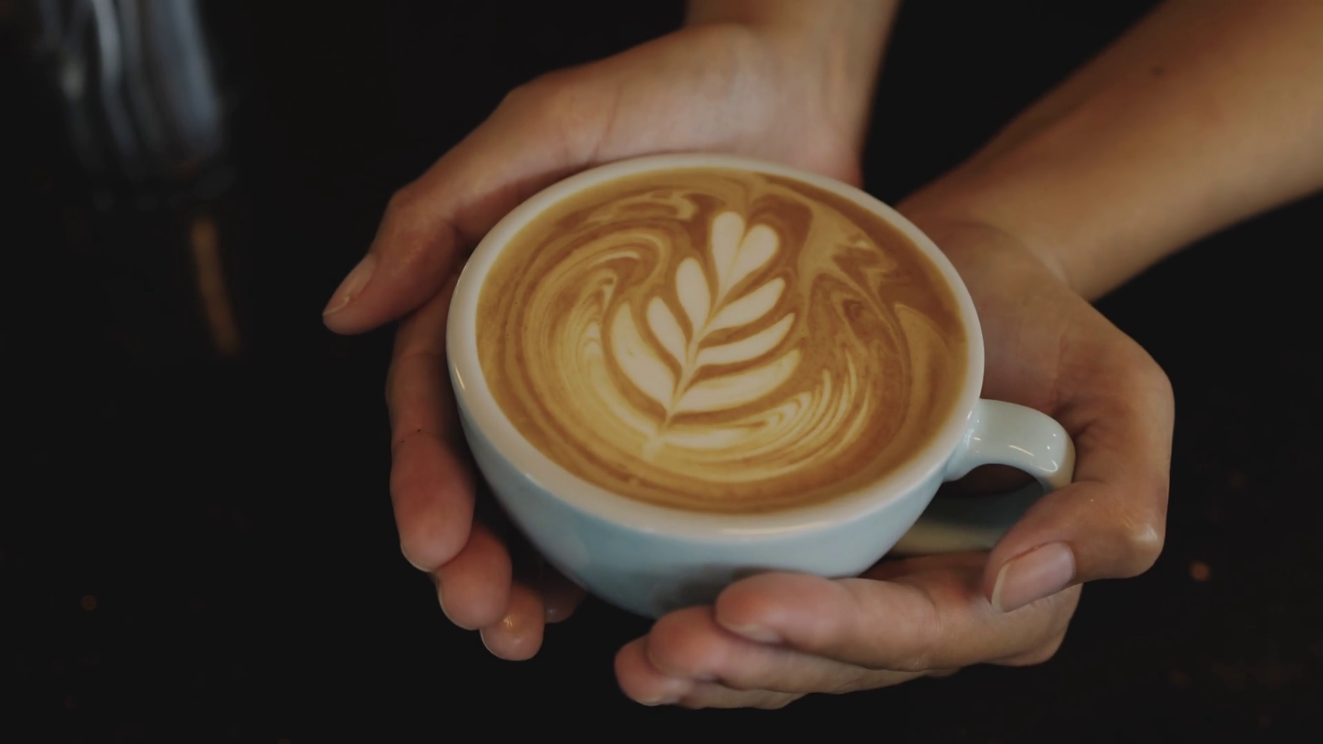 Slow Motion Coffee Barista Making Latte Art Stock Footage SBV-352350159 ...