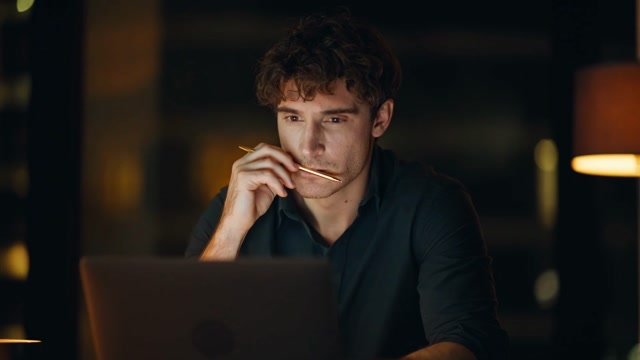 Man Scrolling On Computer Stock Footage: Royalty-Free Video Clips ...