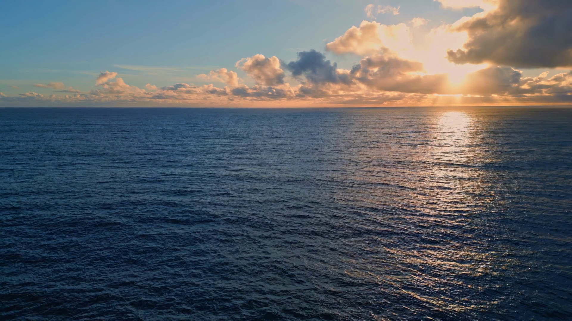 Awe-inspiring Aerial View: Ocean Sunset With Stock Footage SBV ...