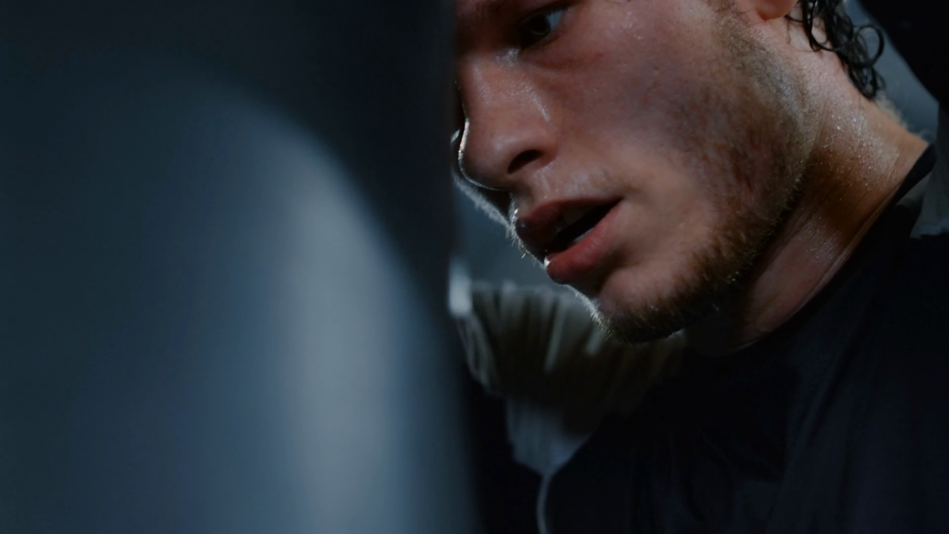 Portrait Of Exhausted Kickboxer Pressing Stock Footage SBV-338768788 ...