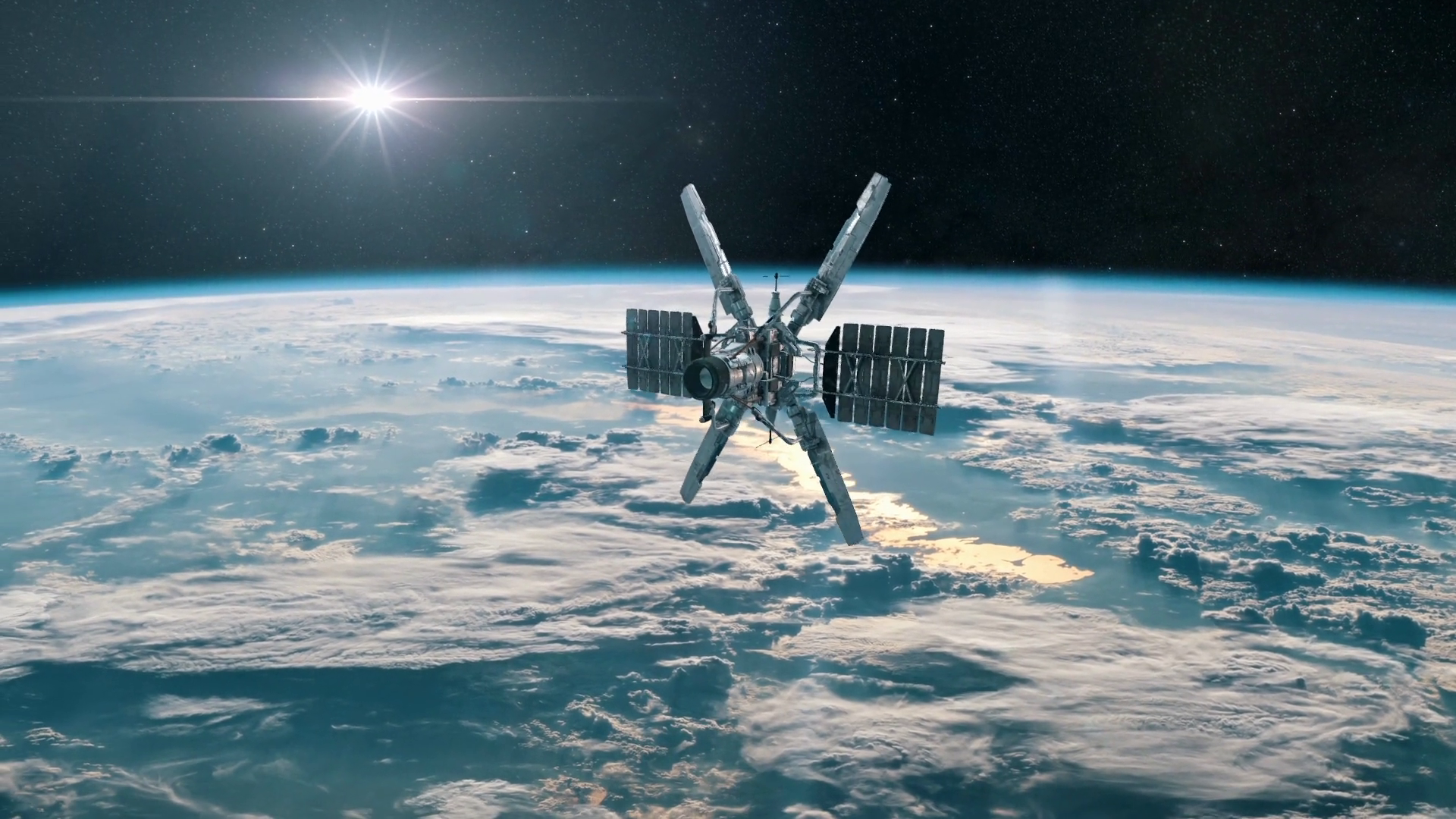 Military Spy Satellite Conducting Stock Motion Graphics SBV-338735871 ...