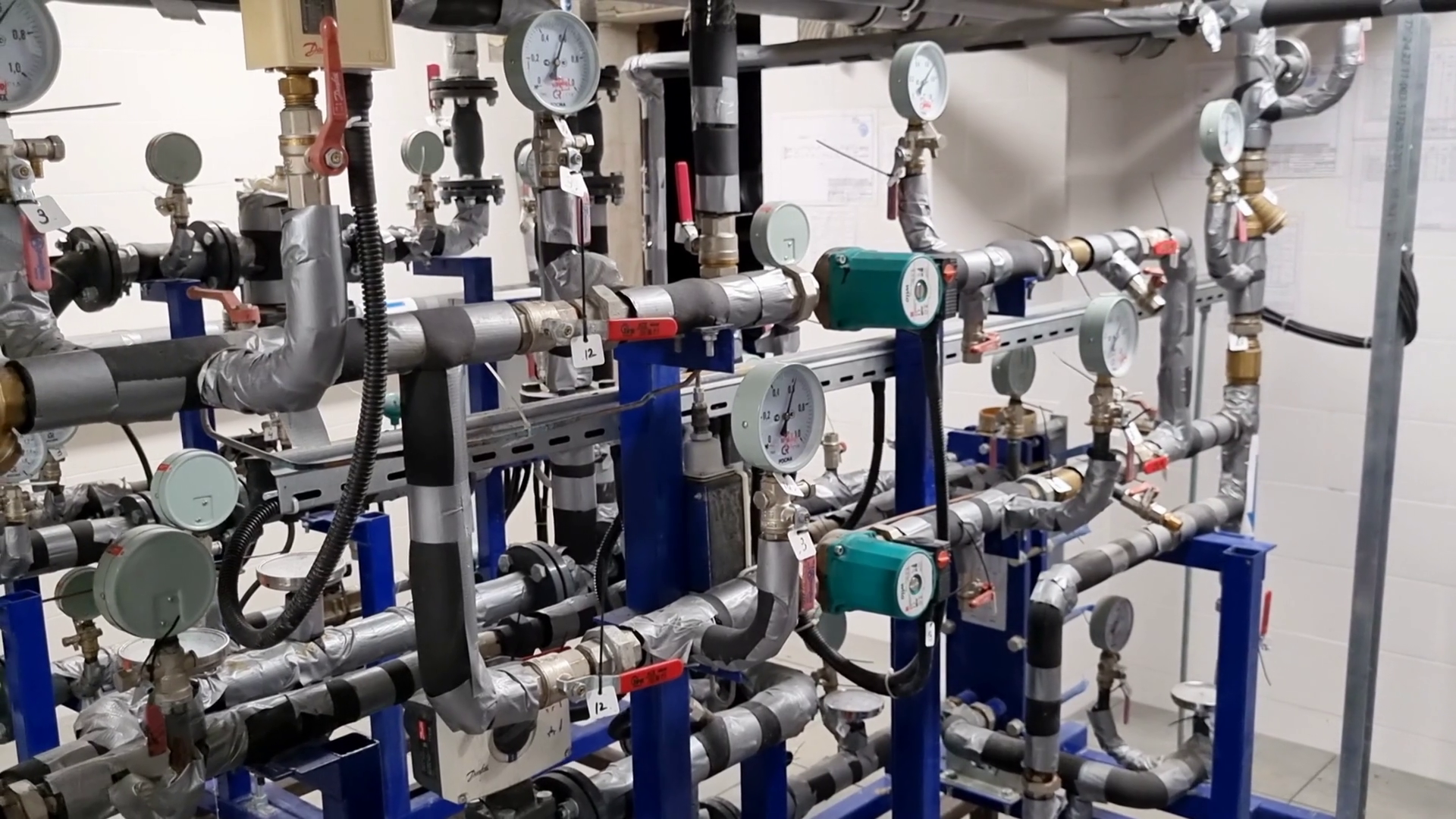 System Installation In Pump Room Pipes In Stock Footage SBV-347618481 ...