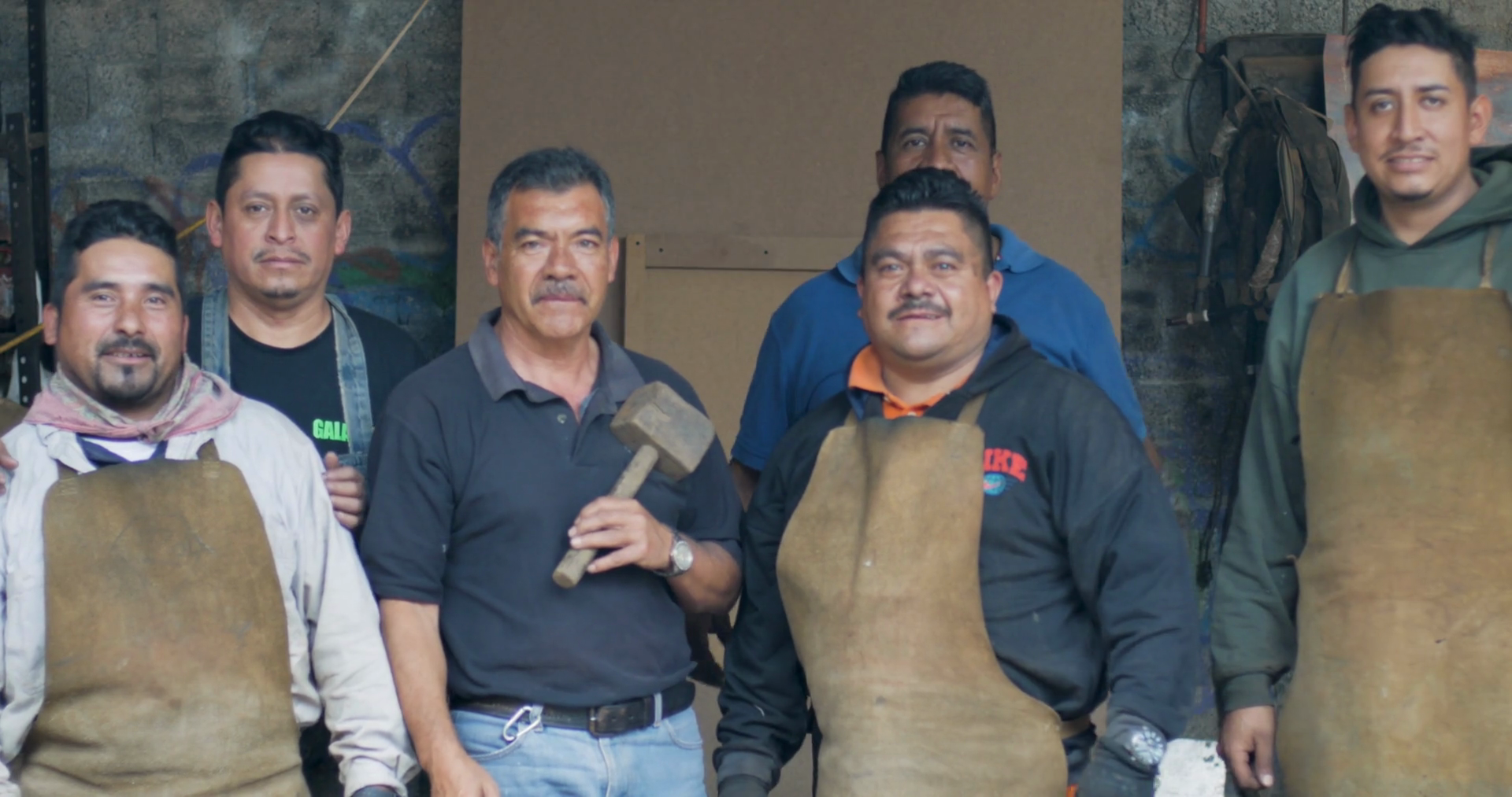 Six Smiling Happy Mexican Latino Men Give Stock Footage SBV-333681310 ...