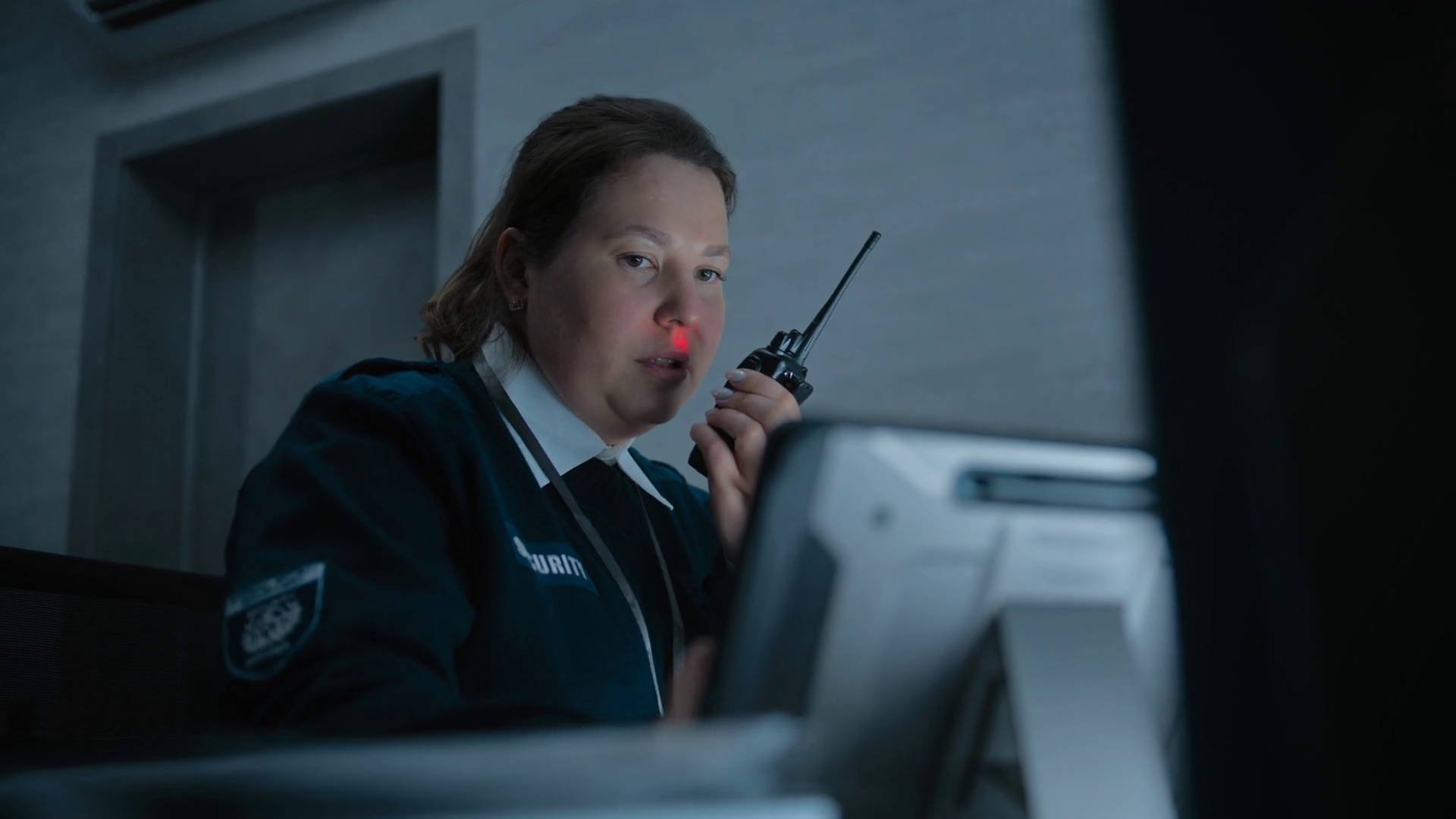 Female Security Officer Dispatch In Uniform Stock Footage SBV-349201779 ...