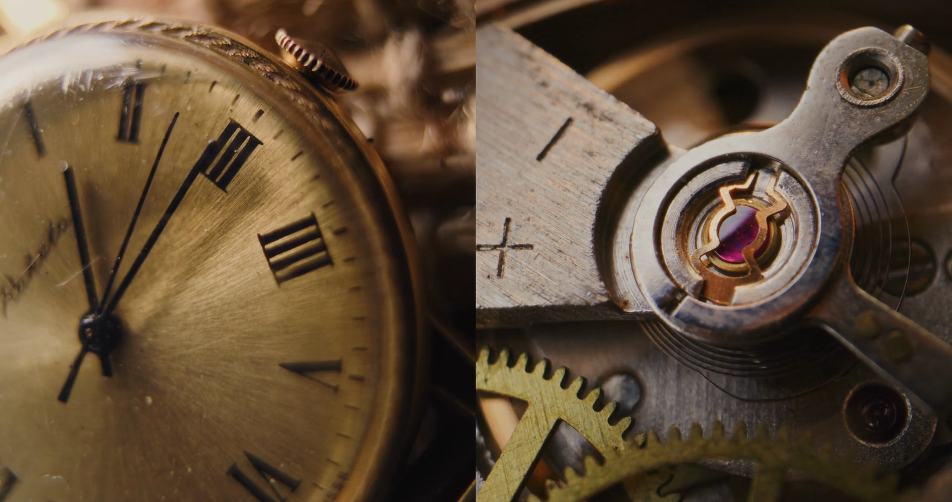 Split Multi Screen Collage Of Antique Pocket Stock Footage SBV ...