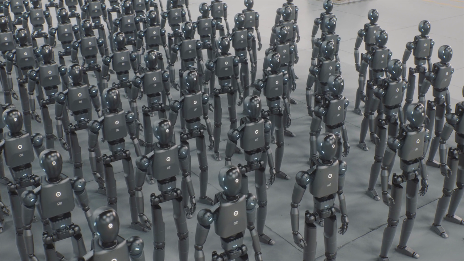 Humanoid Robots Ready Activation In Ai Stock Footage SBV-352962816 ...