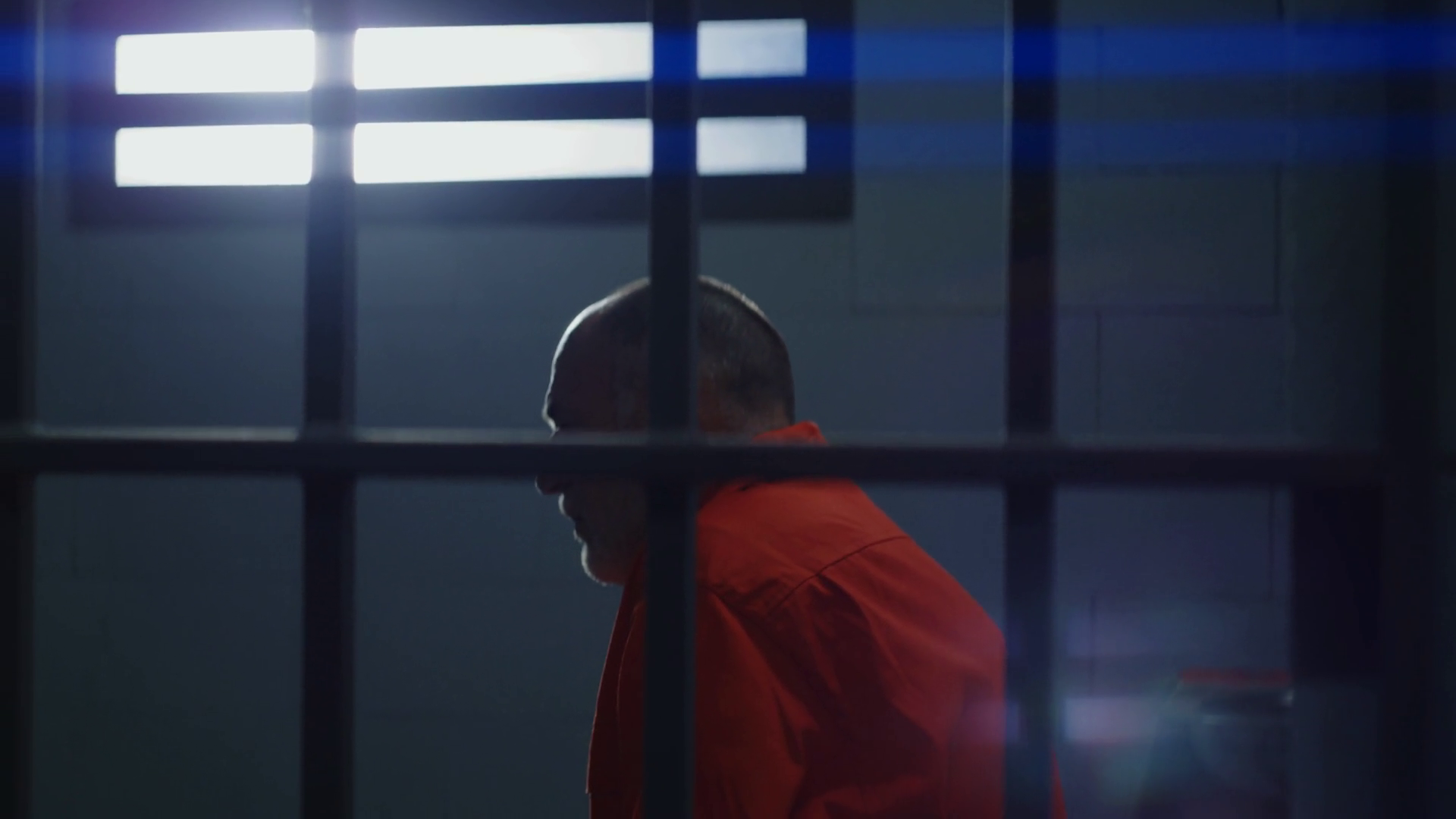 Number Of Jail Cell On Wall Elderly Criminal Stock Footage SBV ...