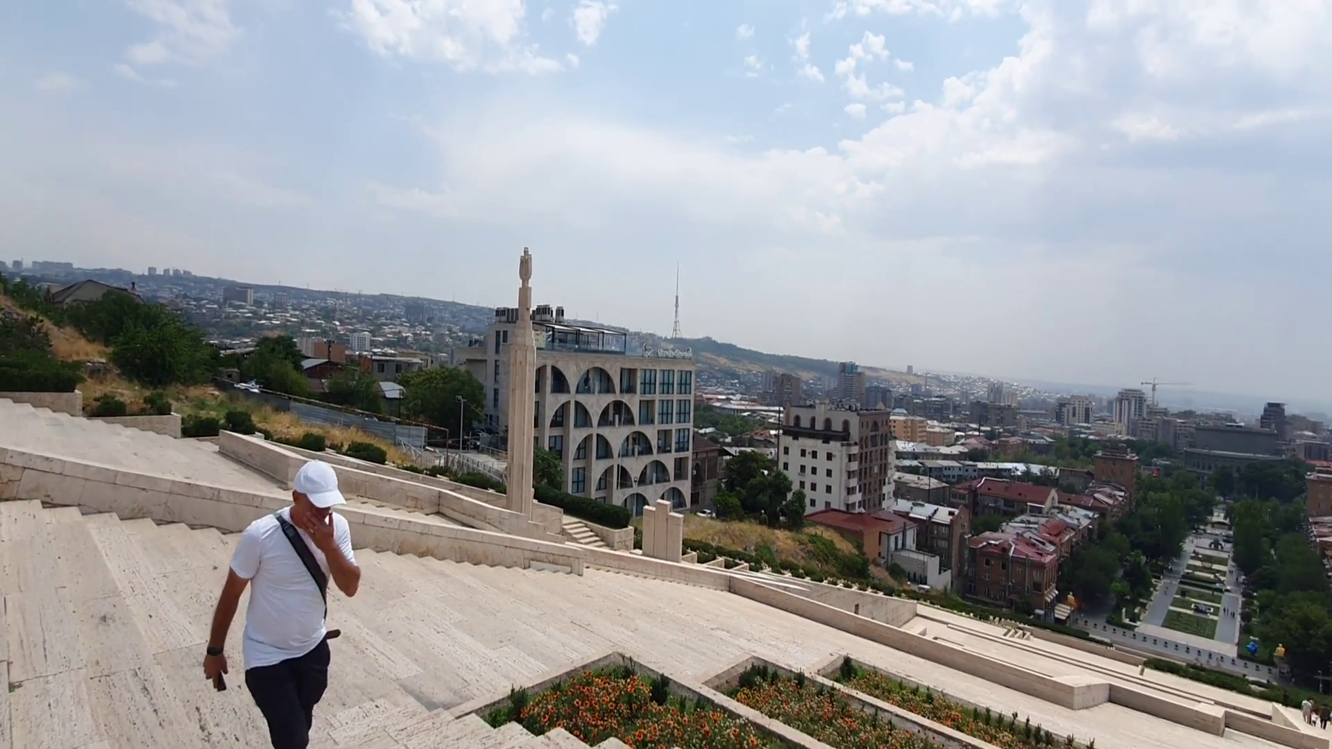 Group Of Tourists Visits Yerevan Cascade Stock Footage SBV-352723387 ...