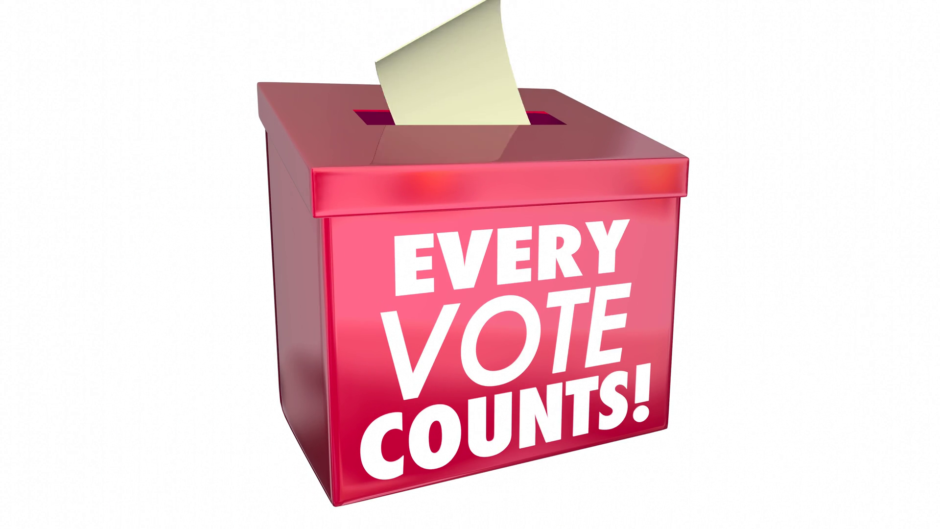 Every Vote Counts Matters Ballot Box 3d Stock Motion Graphics SBV ...