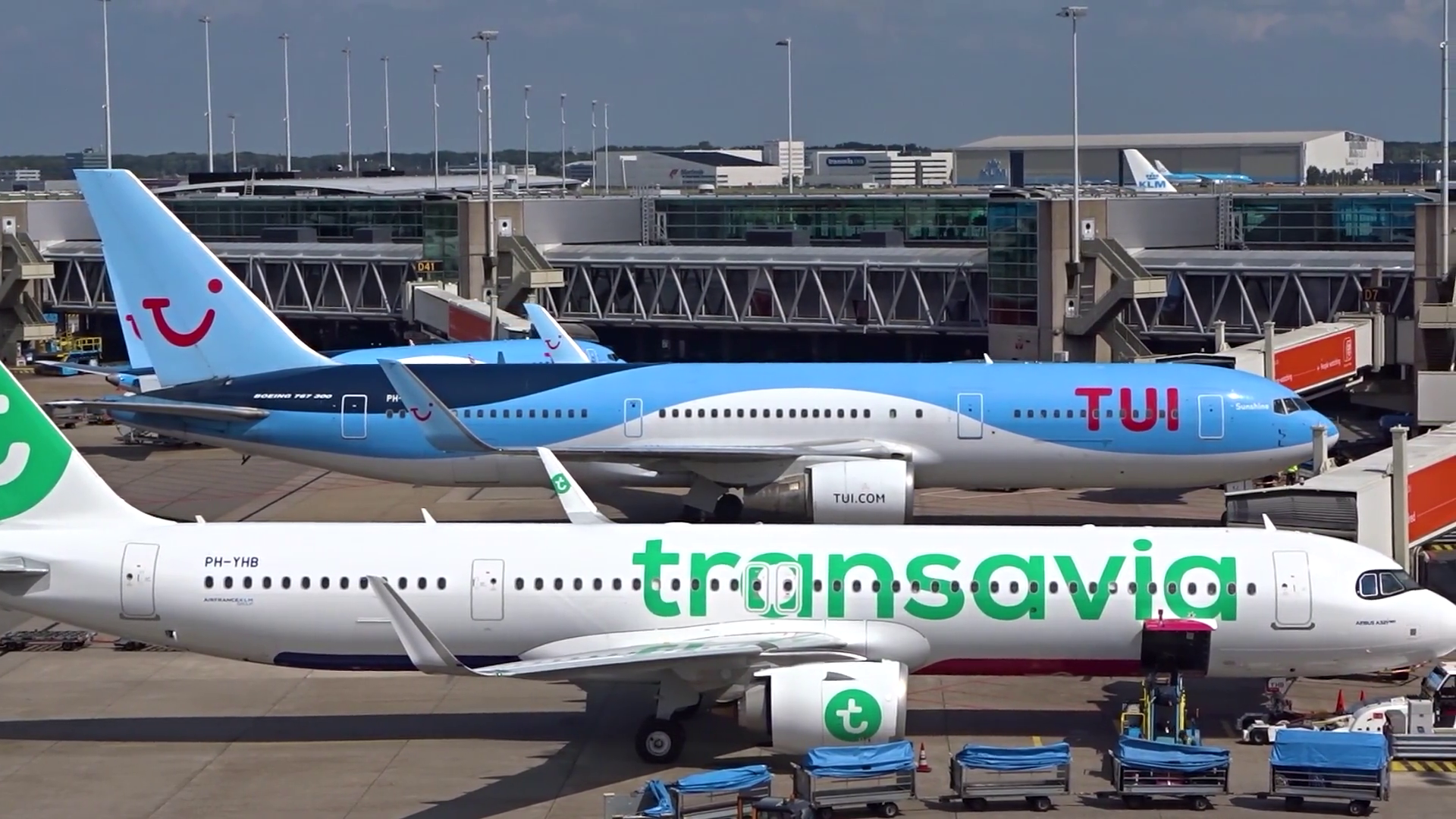 Tuifly Boeing 767 Arriving Gate Terminal Stock Footage SBV-352773965 ...