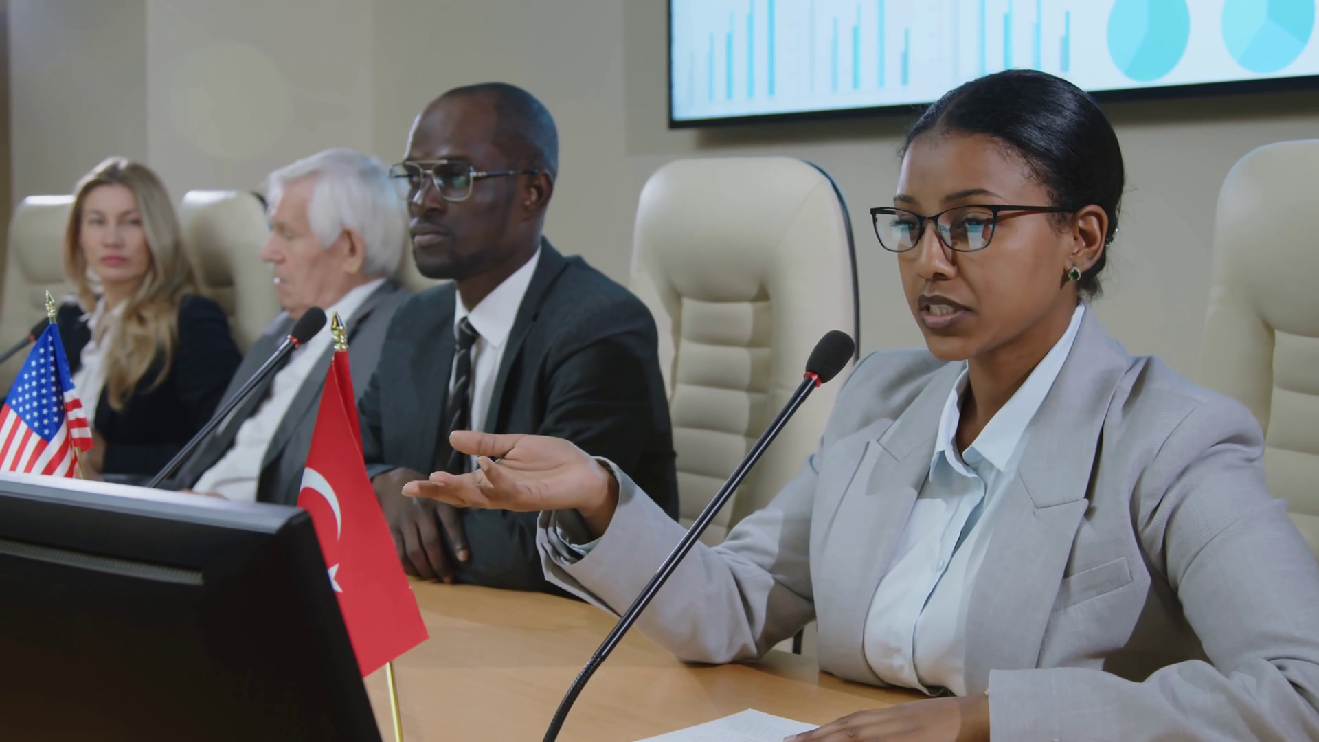 Female Political Leader Representing Turkey Stock Footage SBV-348960392 ...