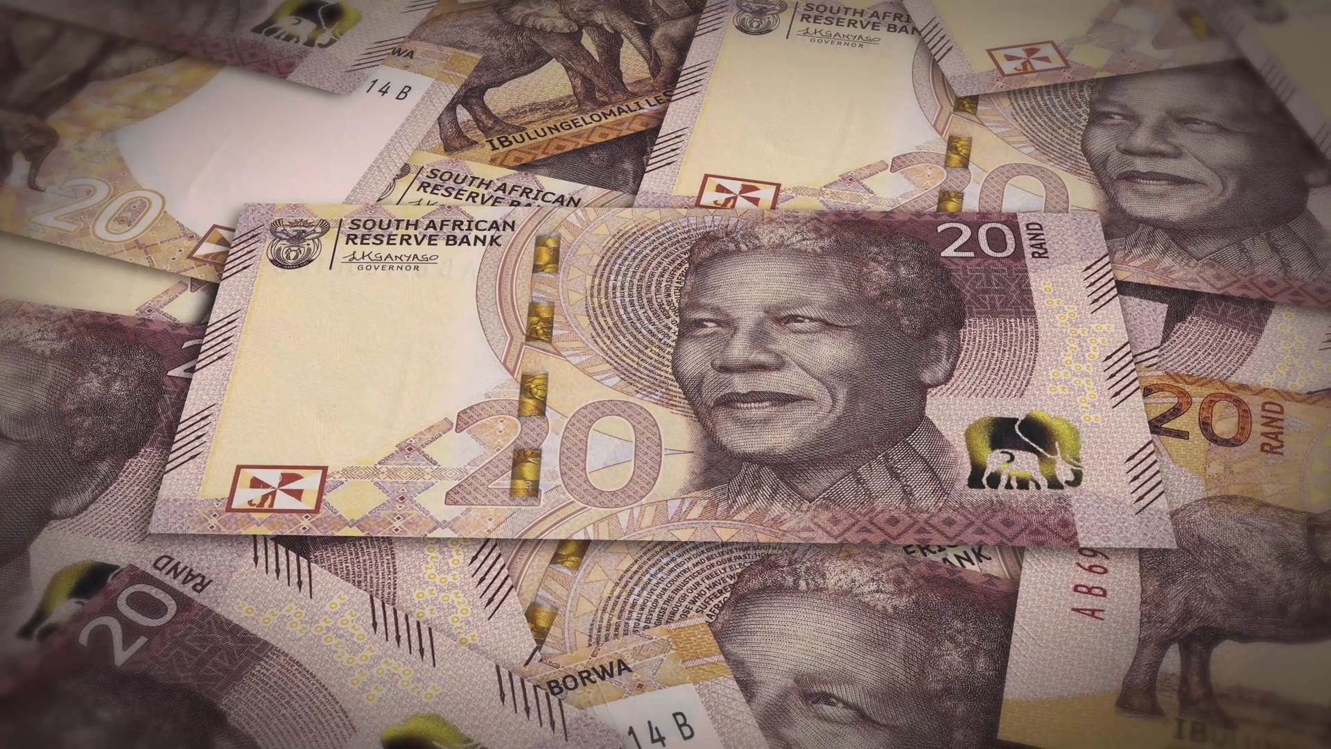 Pile Of South Africa Rand Cash Money Stock Motion Graphics SBV ...