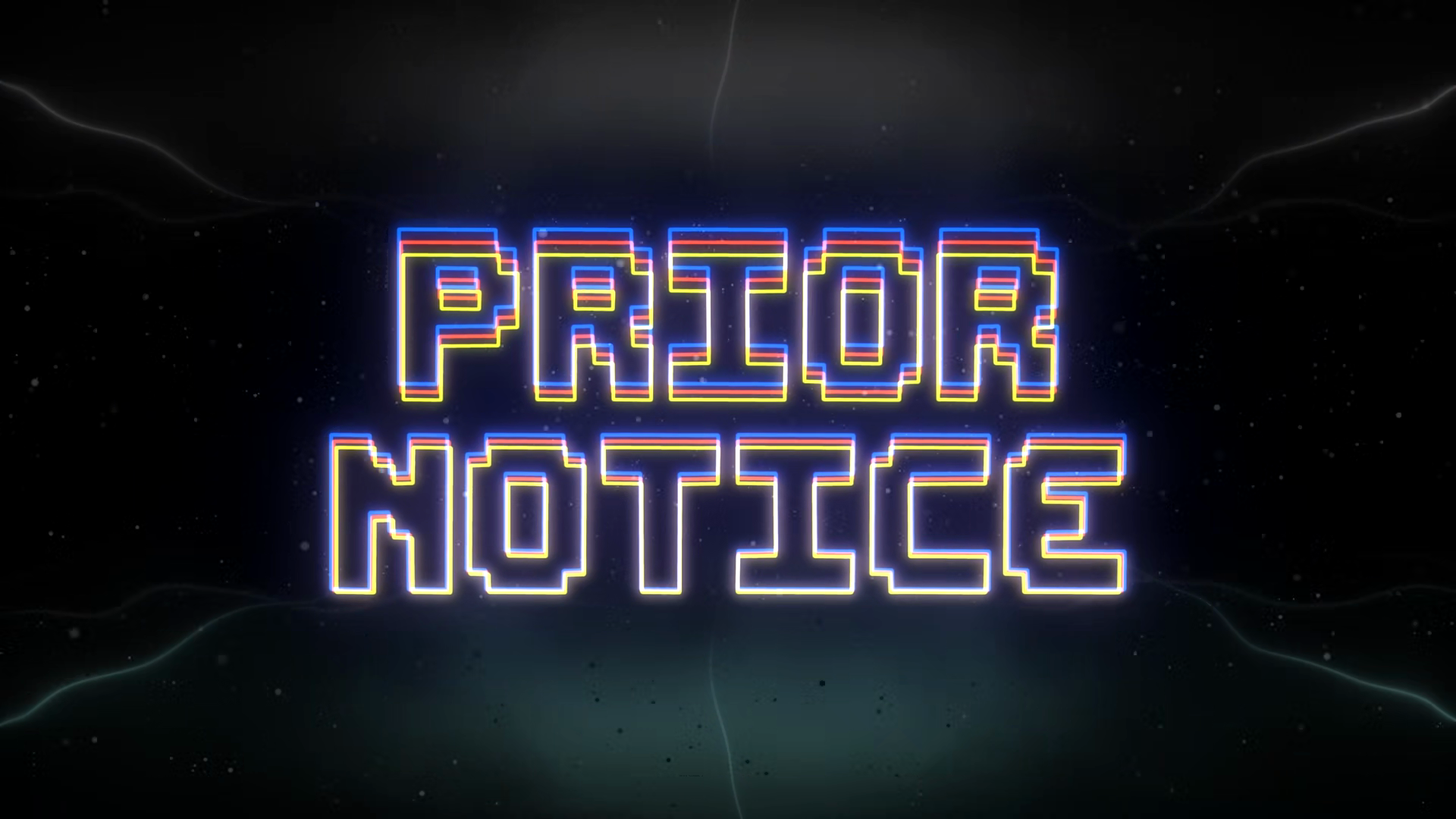 Prior Notice Neon Text With Retro Background Stock Footage SBV ...