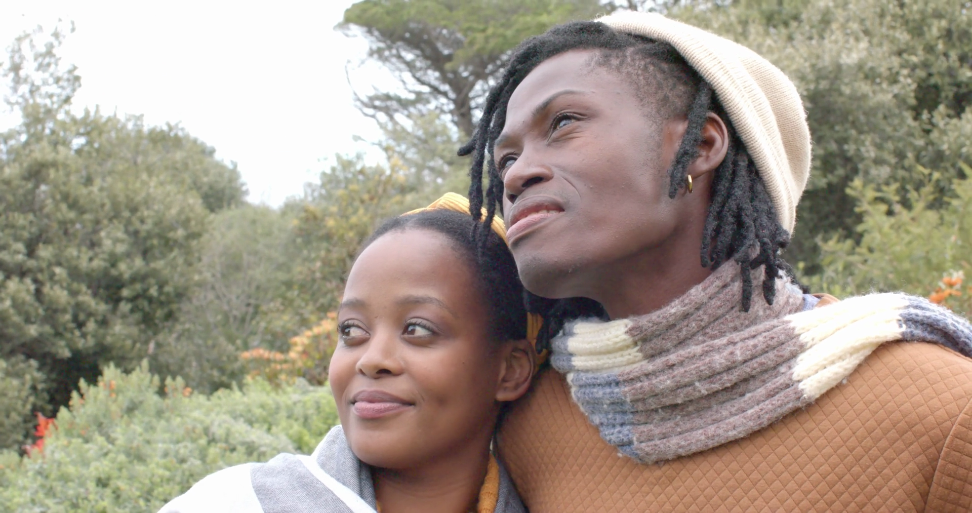 African American Couple In Wool Scarf Stock Footage SBV-352965348 ...