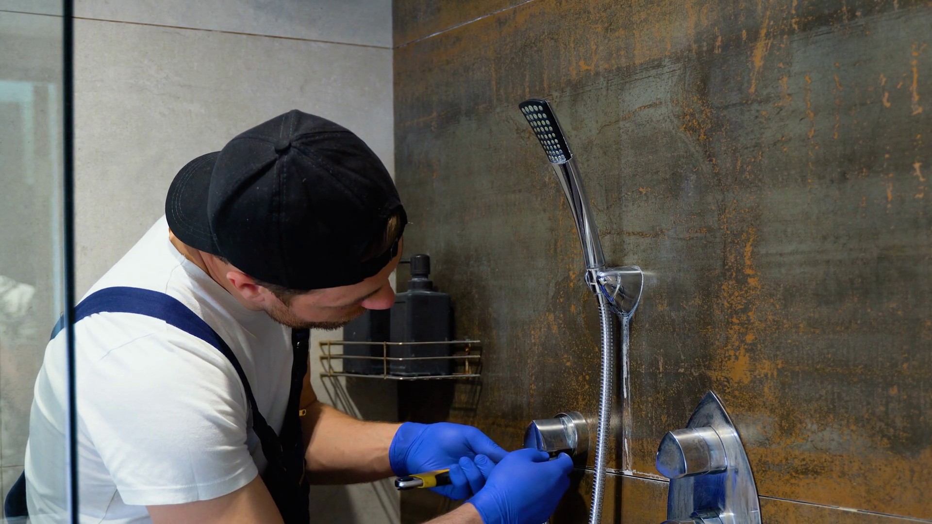Young Plumber Man With Tools Repairing Stock Footage SBV-352744942 ...