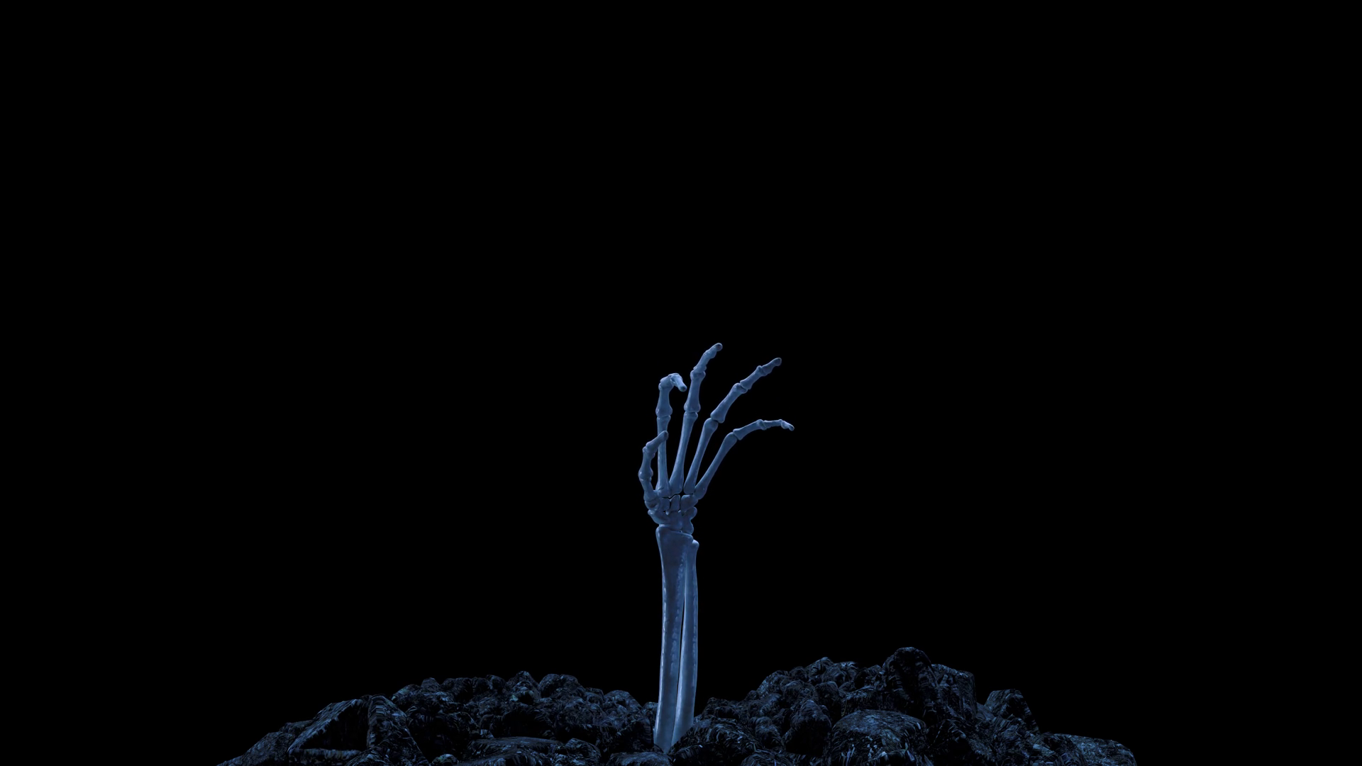 Skeleton Hand Hand Crawling Out Of Ground Stock Motion Graphics SBV ...