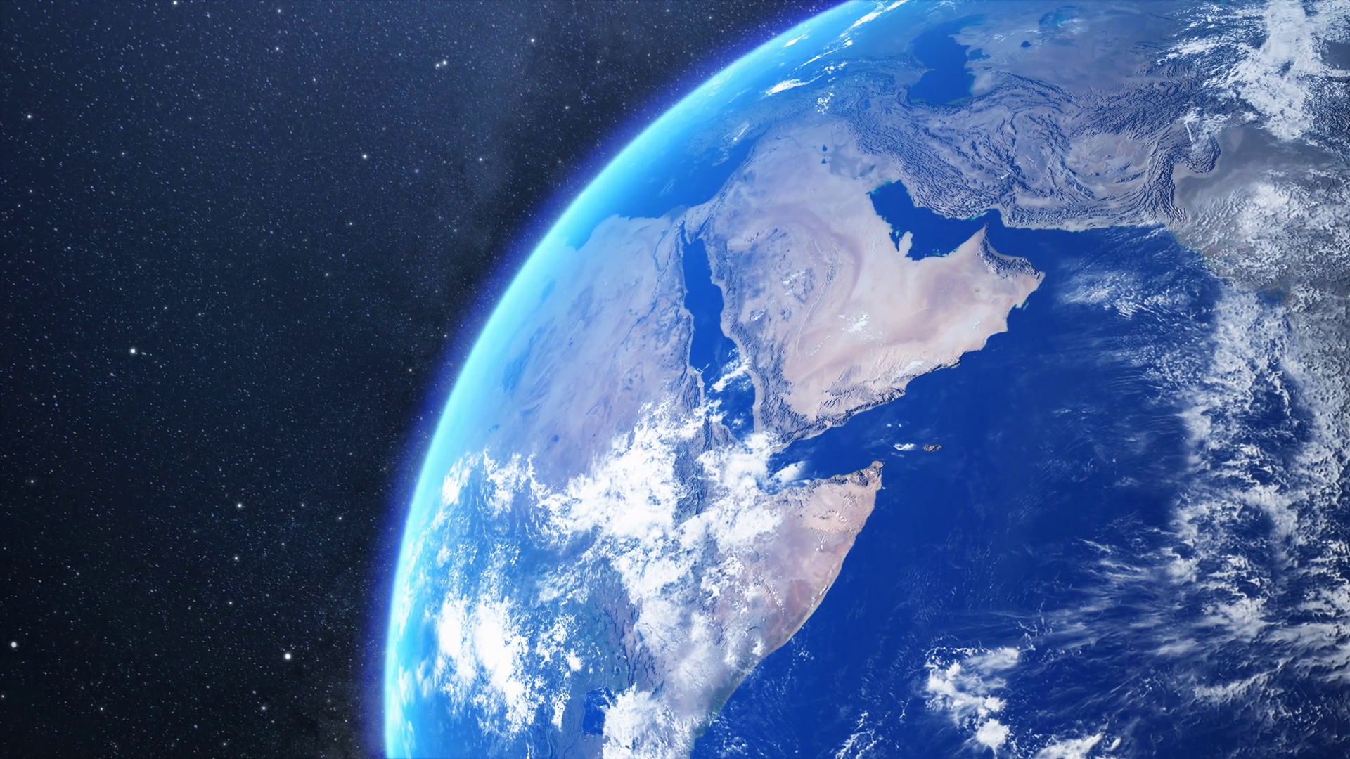 Earth Planet Globe Partial View From Space Stock Motion Graphics SBV ...