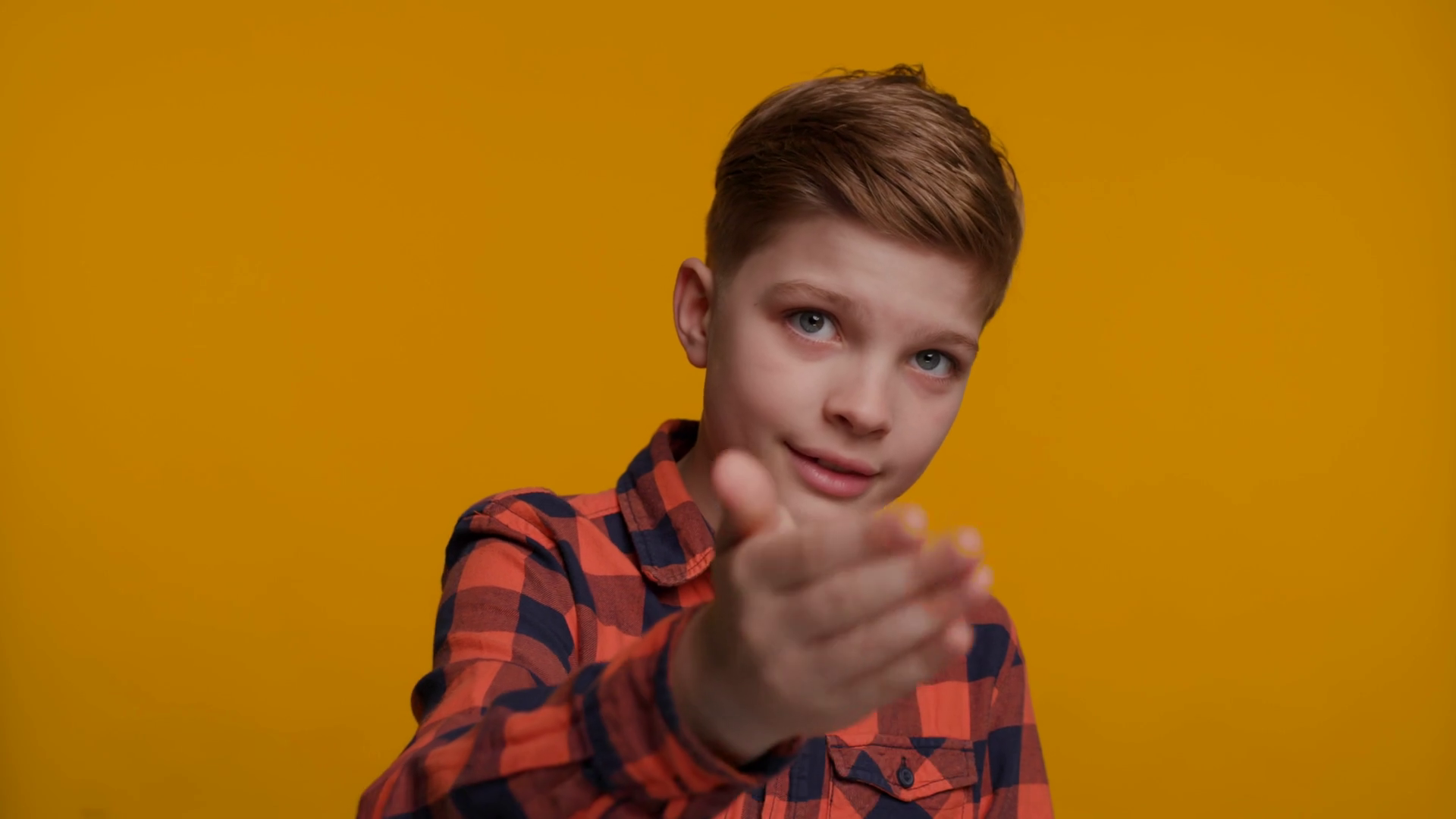 Boy Moving Hand In Welcome Gesture Saying Stock Footage SBV-351963879 ...