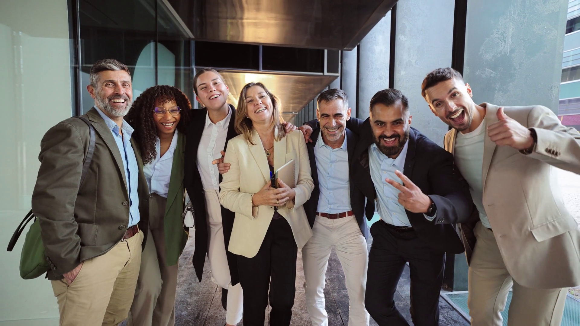Diverse Group Of Smiling Business Stock Footage SBV-351822537 - Storyblocks