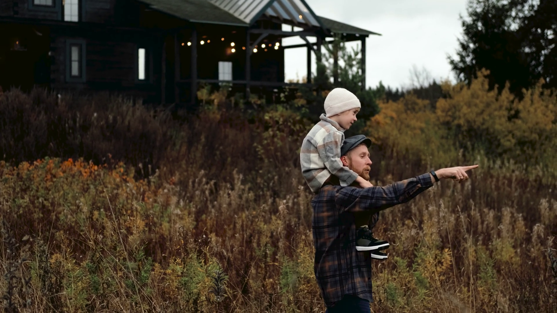 Father Carries Child On Shoulders Gazing At Stock Footage SBV-353028036 ...